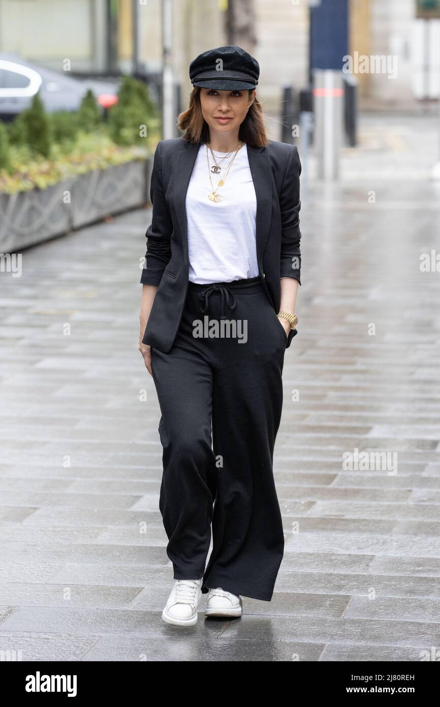 Myleene Klass arrives at Global Studios for her radio show Featuring ...