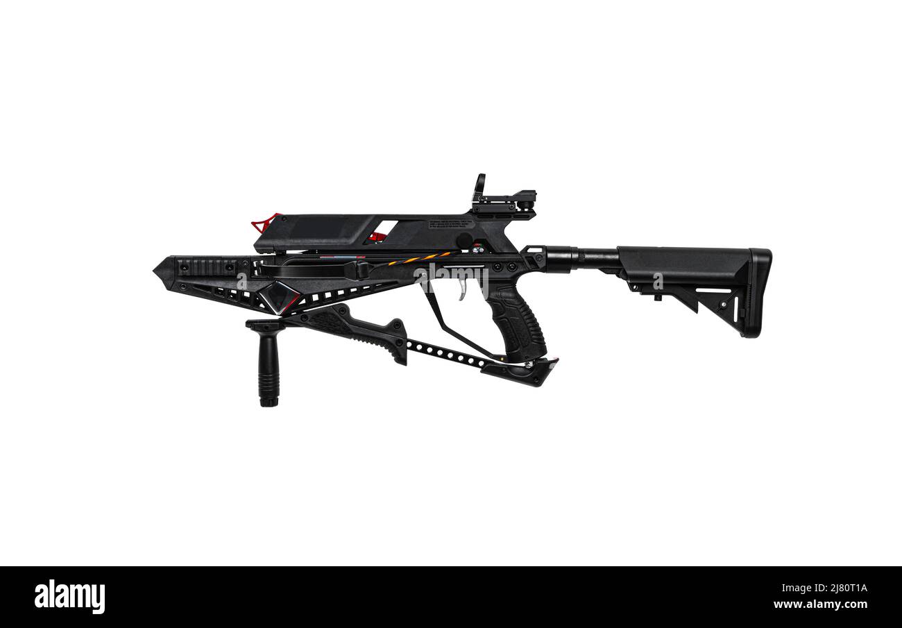 Modern crossbow isolate on a white background. Quiet weapon for hunting ...