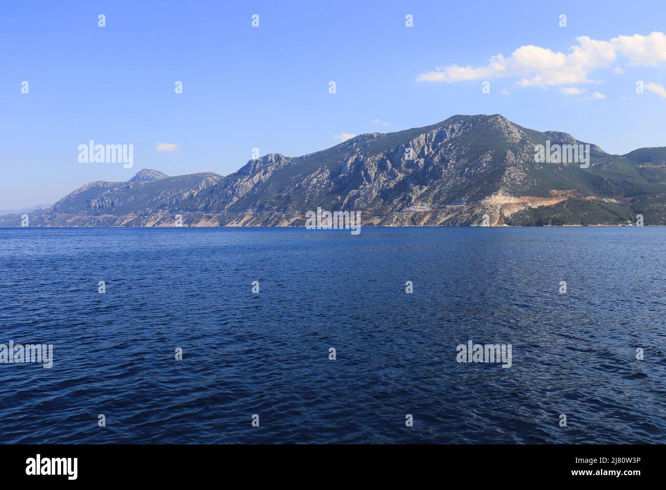 Greece landscape mountains and water hi-res stock photography and ...