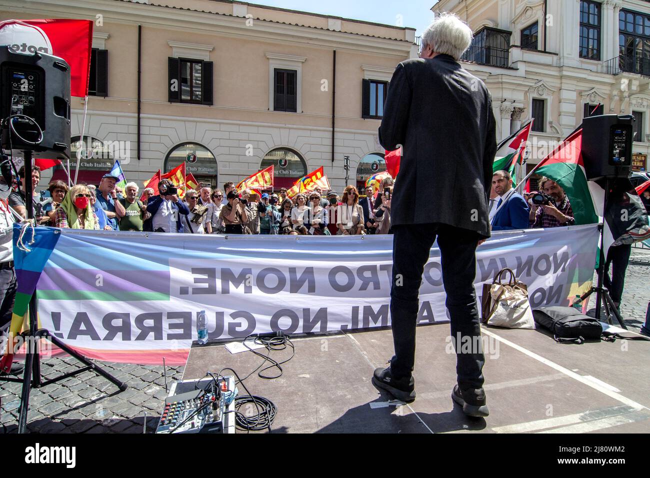 Rome, Italy. 11th May, 2022. Demonstration in Rome today 11 May while ...