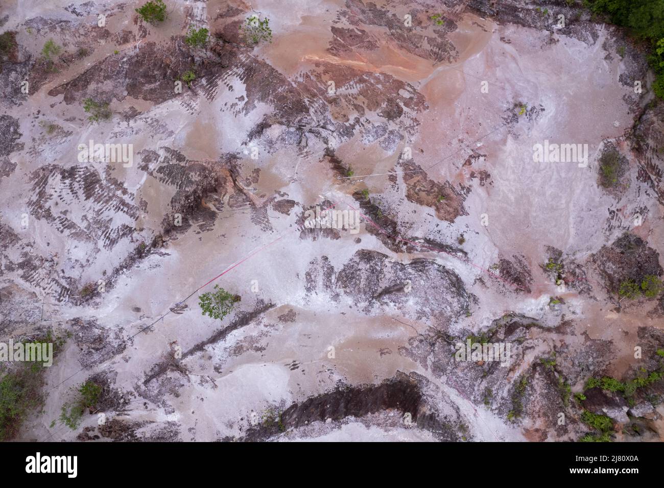 Aerial view of dry land landscape,bird eye view. Nature environment ...