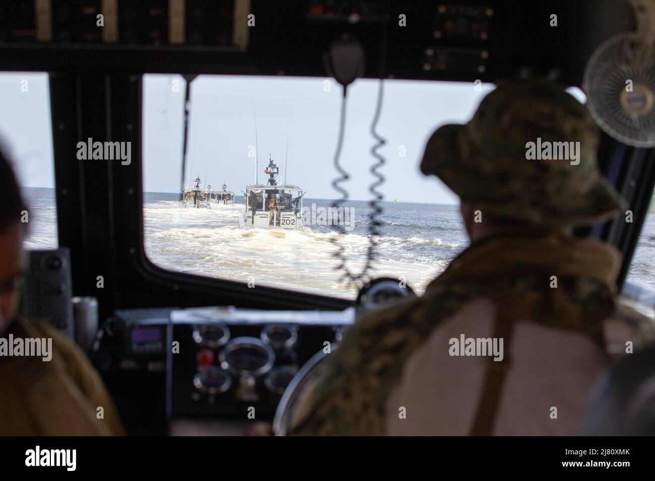 A U.S. Navy sailor with Maritime Expeditionary Security Squadron 4 ...