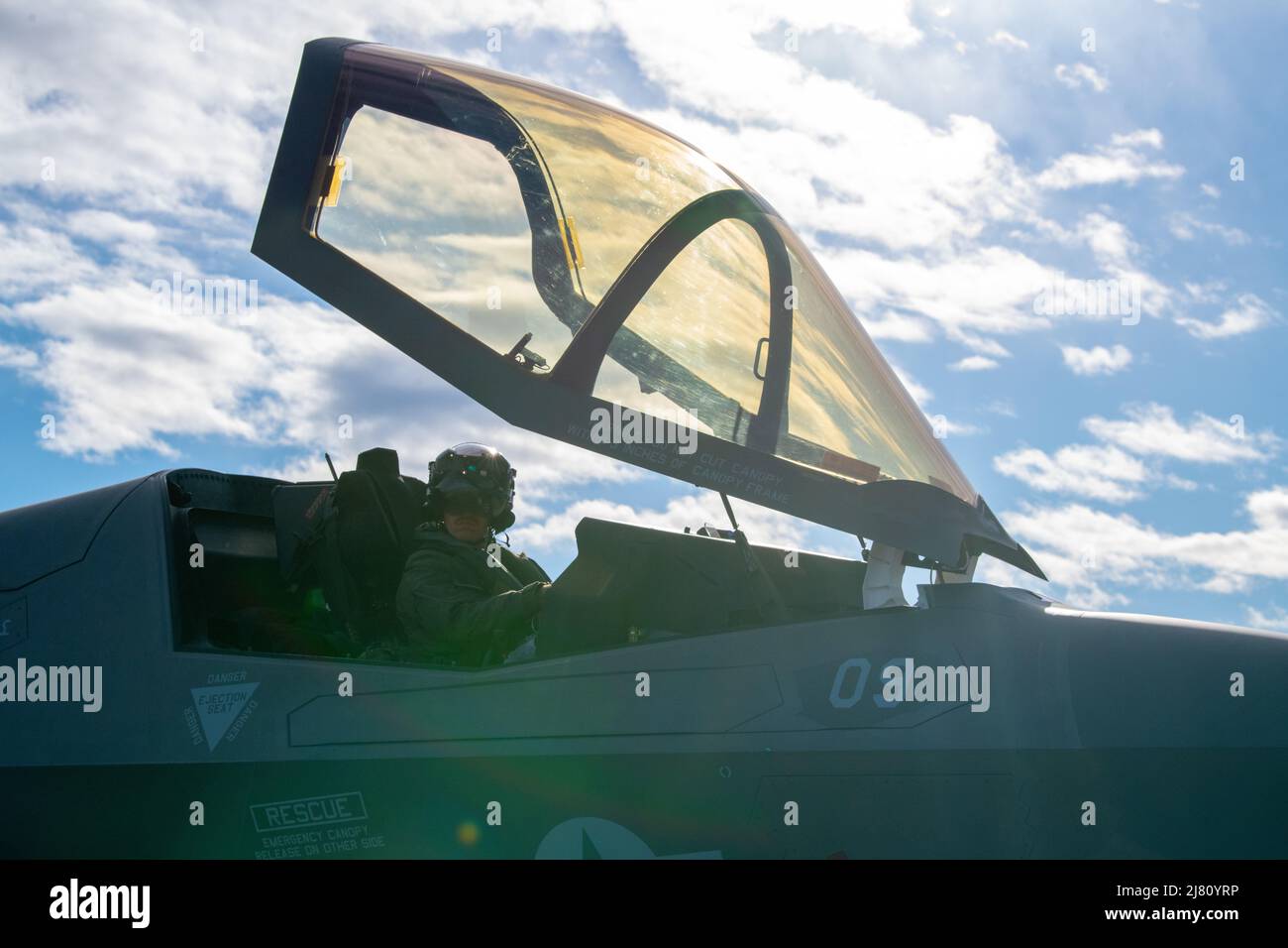 U.S. Marines with Marine Fighter Attack Squadron 242 conduct pre-flight ...