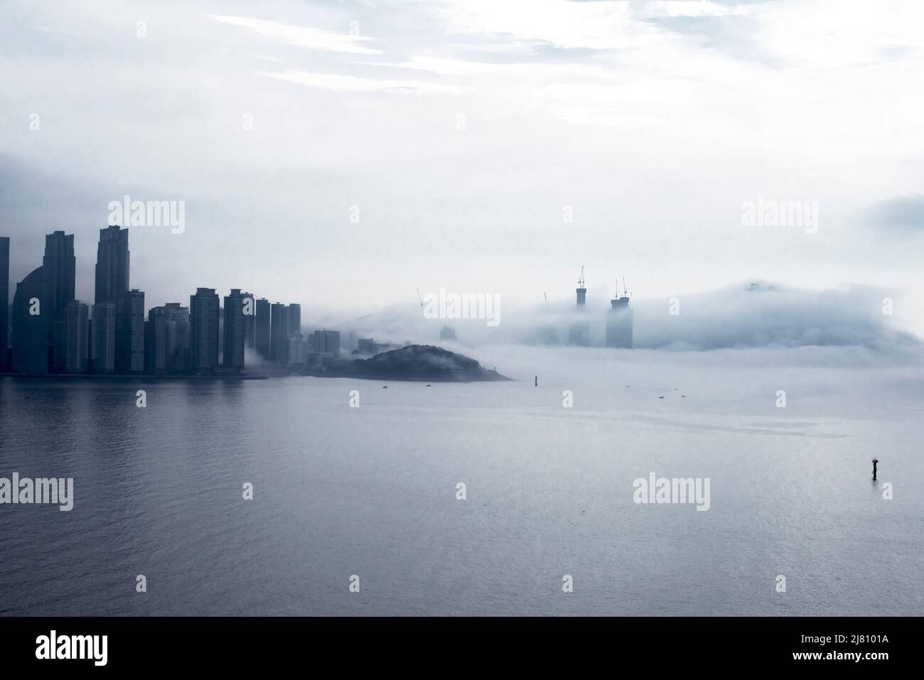The beautiful and curious sea fog Stock Photo - Alamy