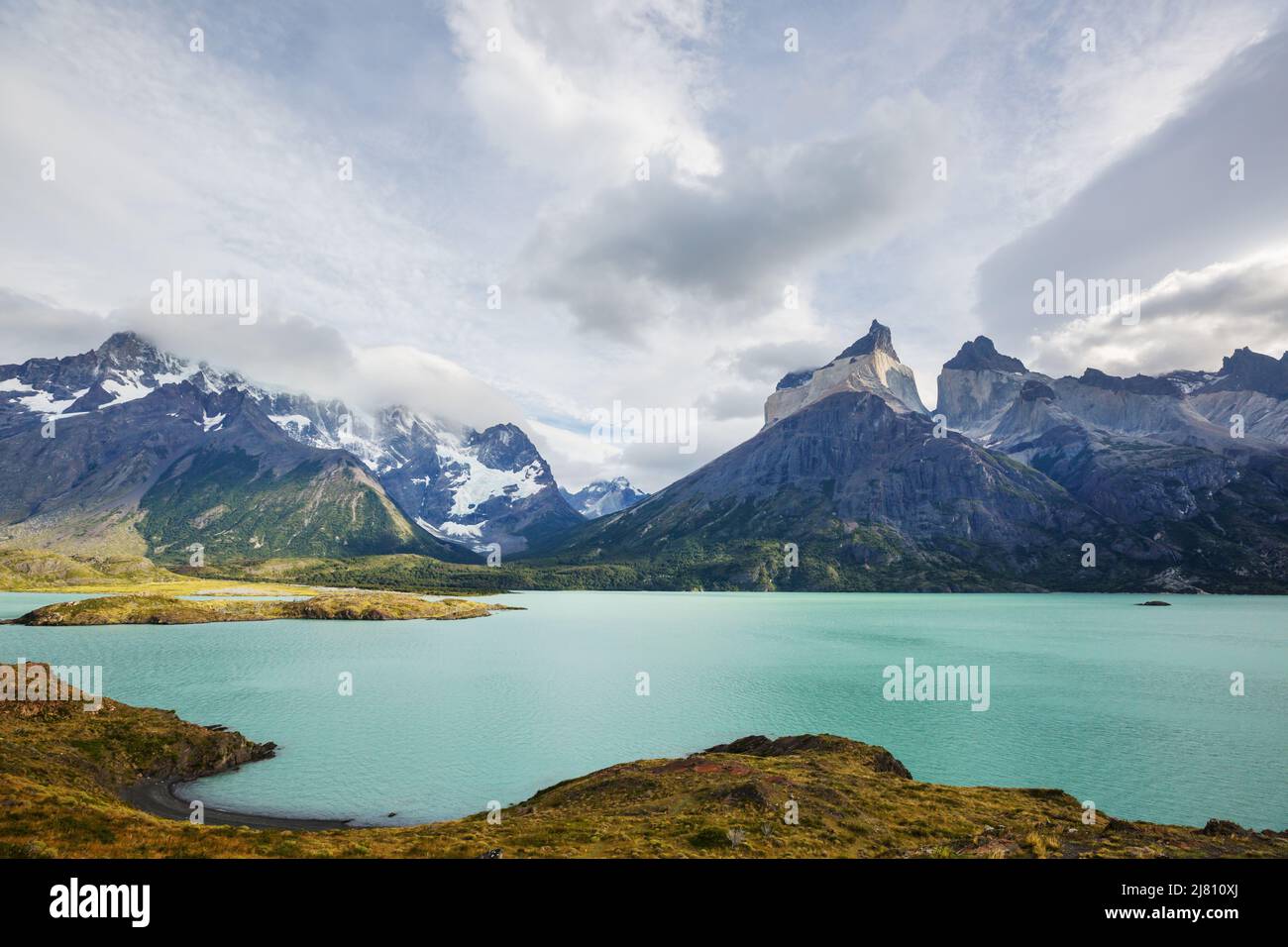 Beautiful mountain landscapes in Torres Del Paine National Park, Chile ...