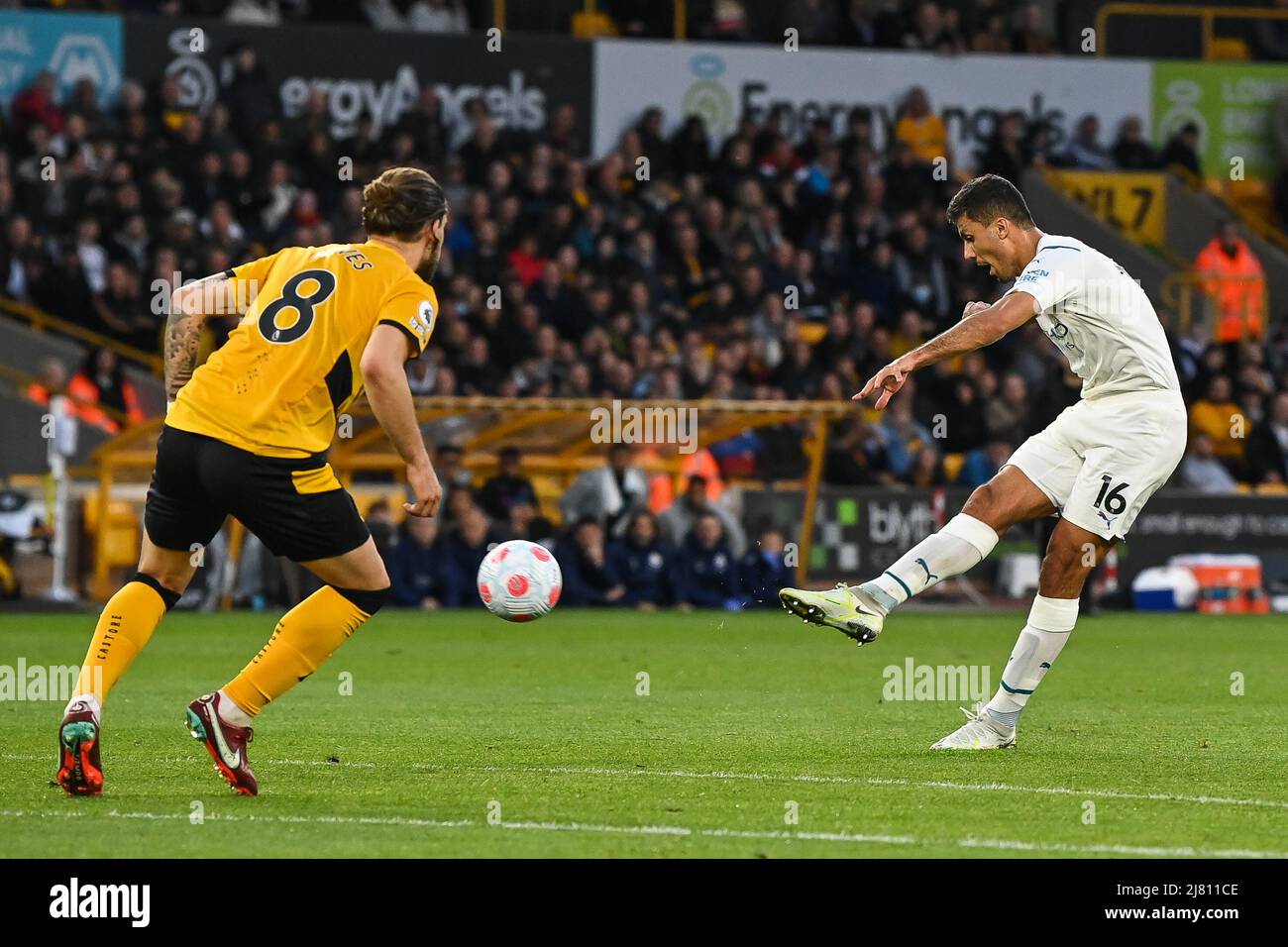 Rodri #16 of Manchester City shoots on goal Stock Photo - Alamy