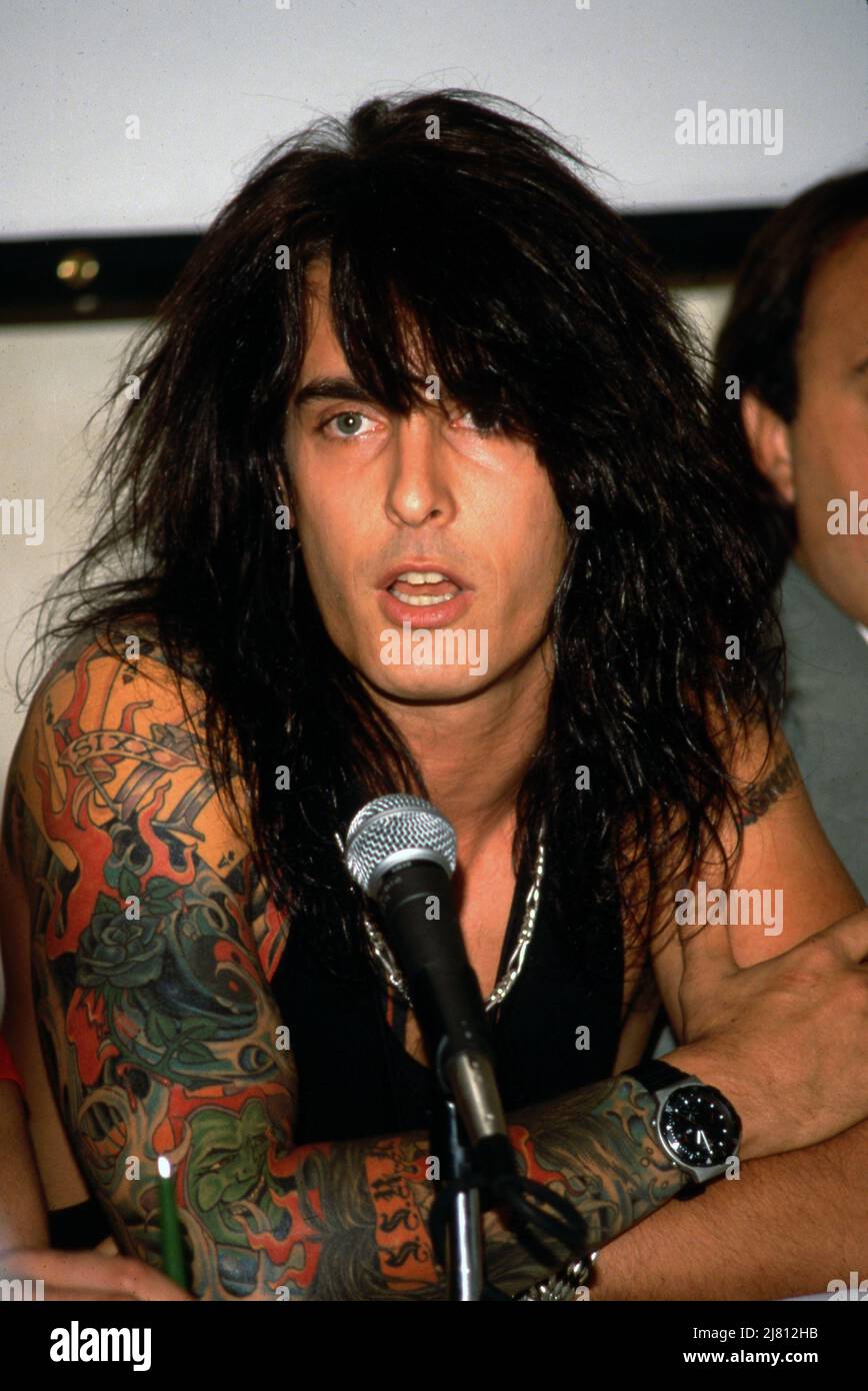 Nikki Sixx 1989 Credit: Ralph Dominguez/MediaPunch Stock Photo - Alamy