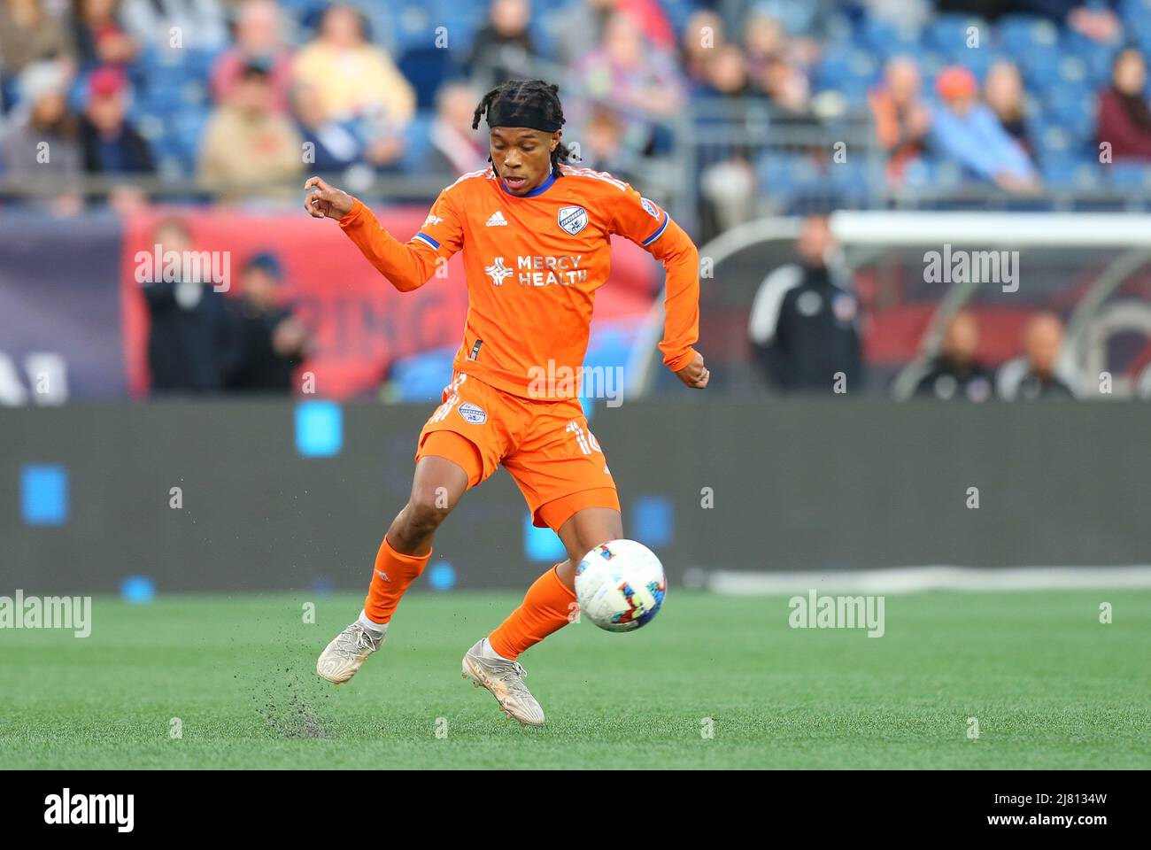MA, US,11th May, 2022. USA; FC Cincinnati defender Zico Bailey (16) in ...