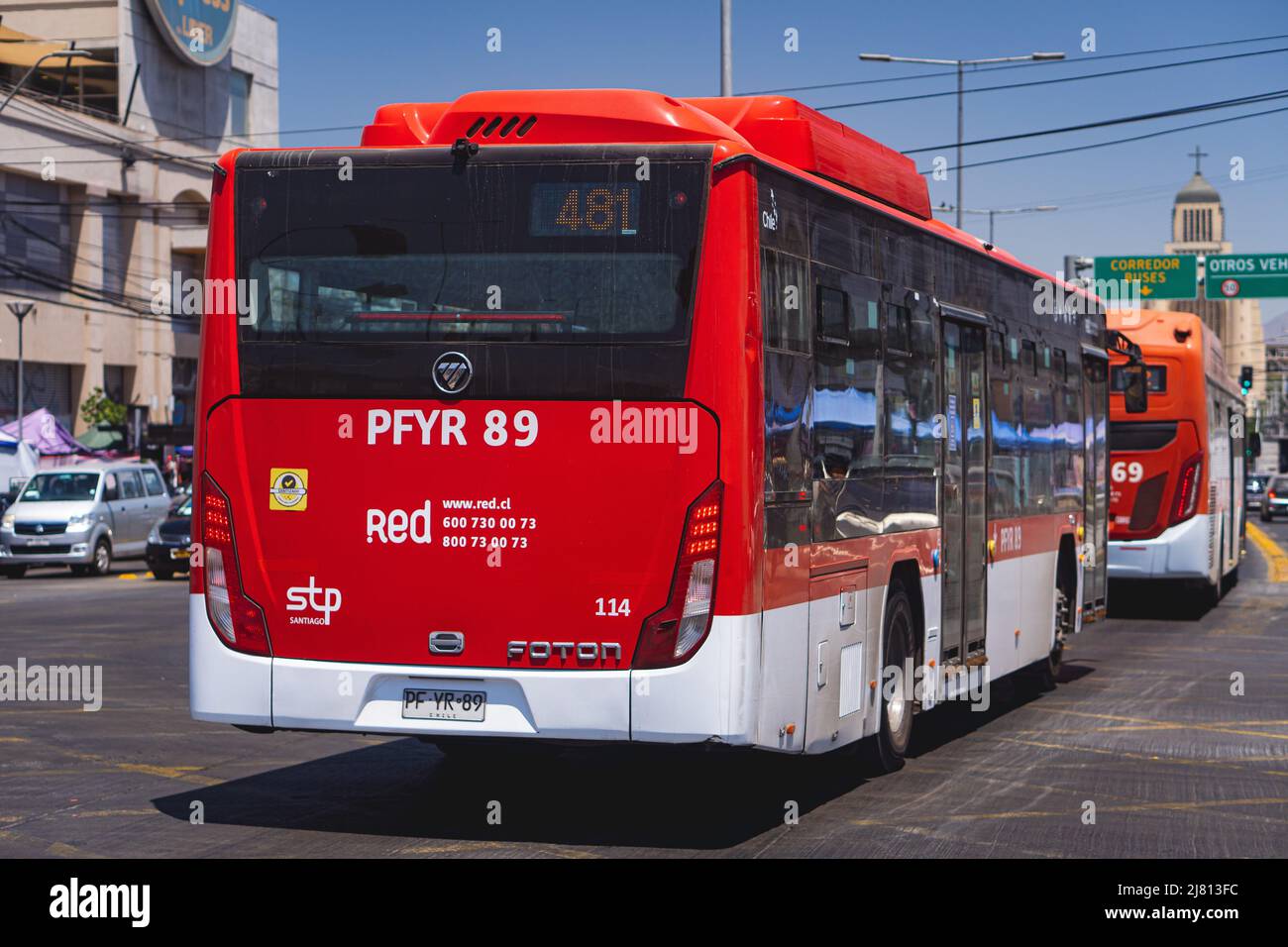 Santiago, Chile - December 2021: A Transantiago, or Red Metropolitana ...