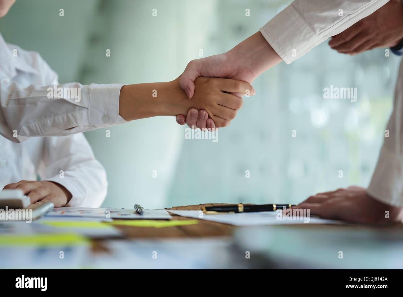 Business partnership meeting concept. Image business people handshake ...