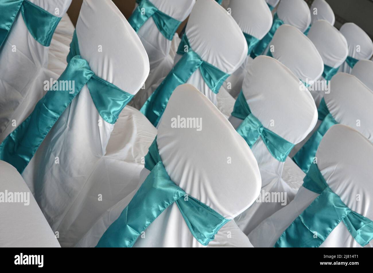 Blue chair ribbons hi-res stock photography and images - Alamy