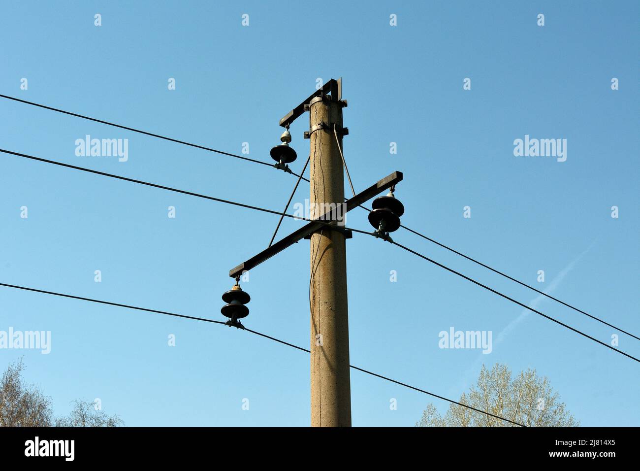 Reinforced concrete electricity pole hi-res stock photography and ...