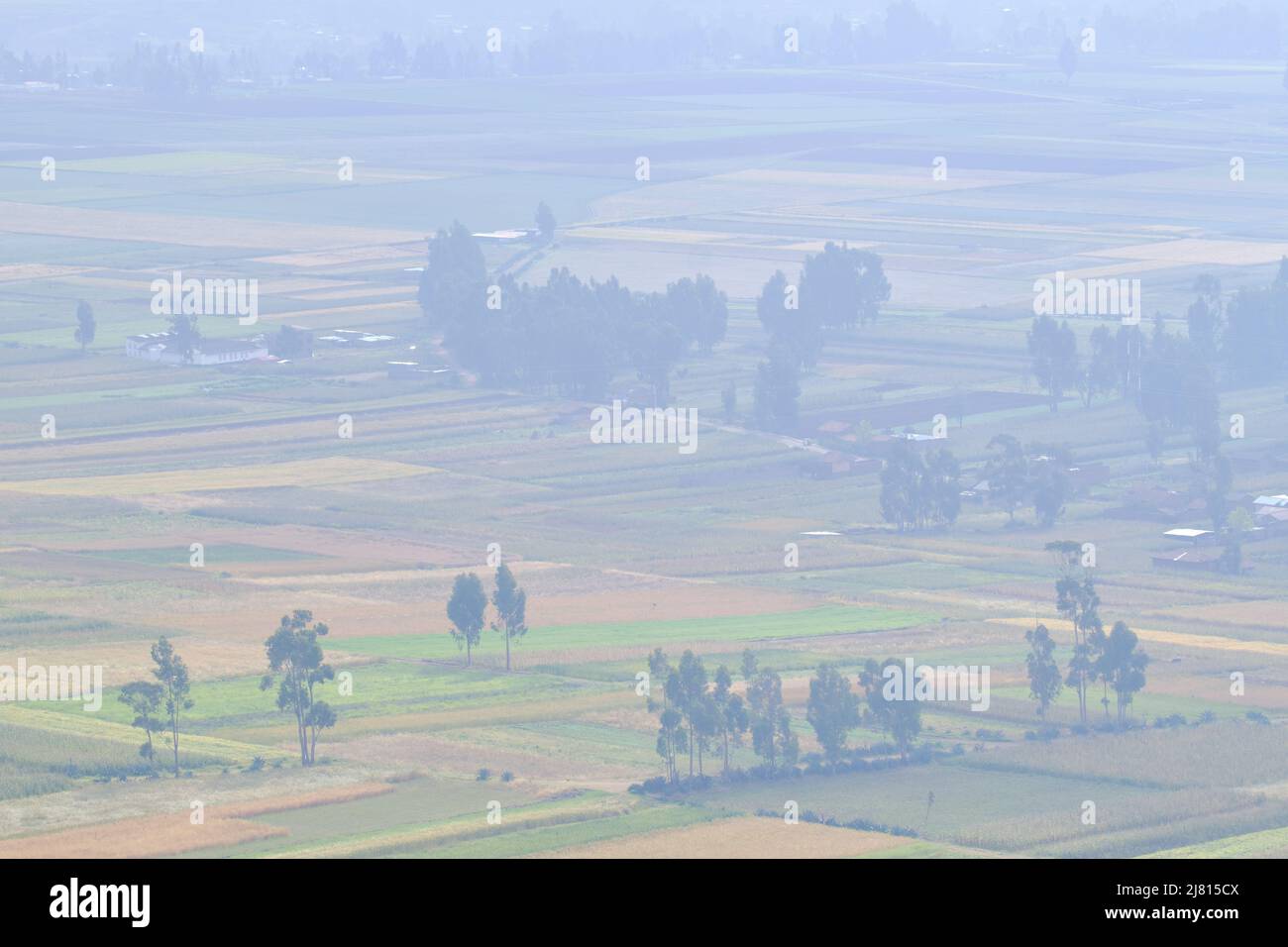 Scenario of agricultural crops in the Mantaro Valley at dawn even with ...