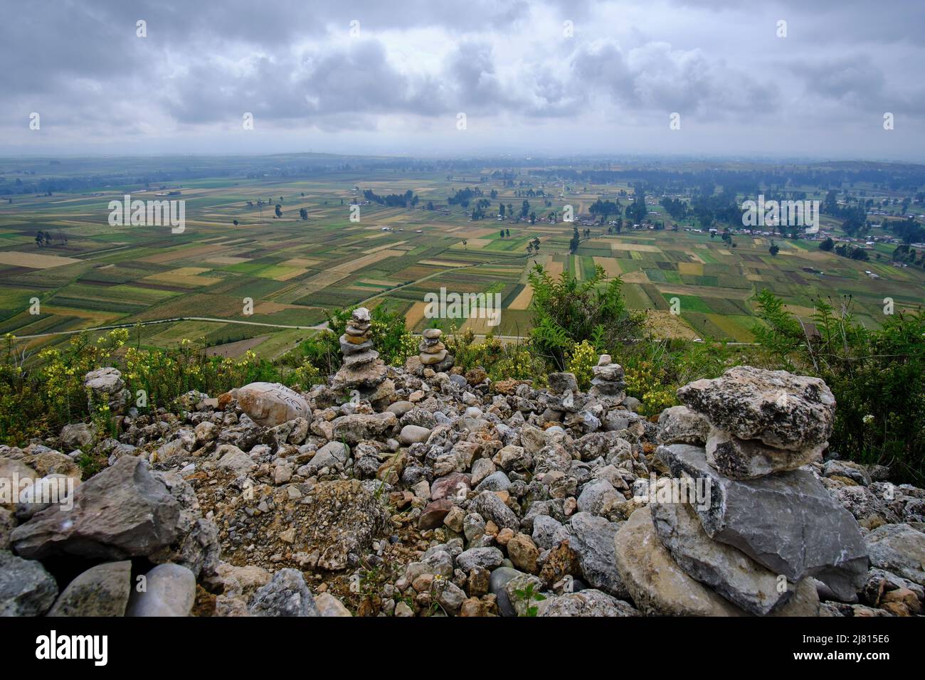 Scenario of agricultural crops in the Mantaro Valley, view from the ...