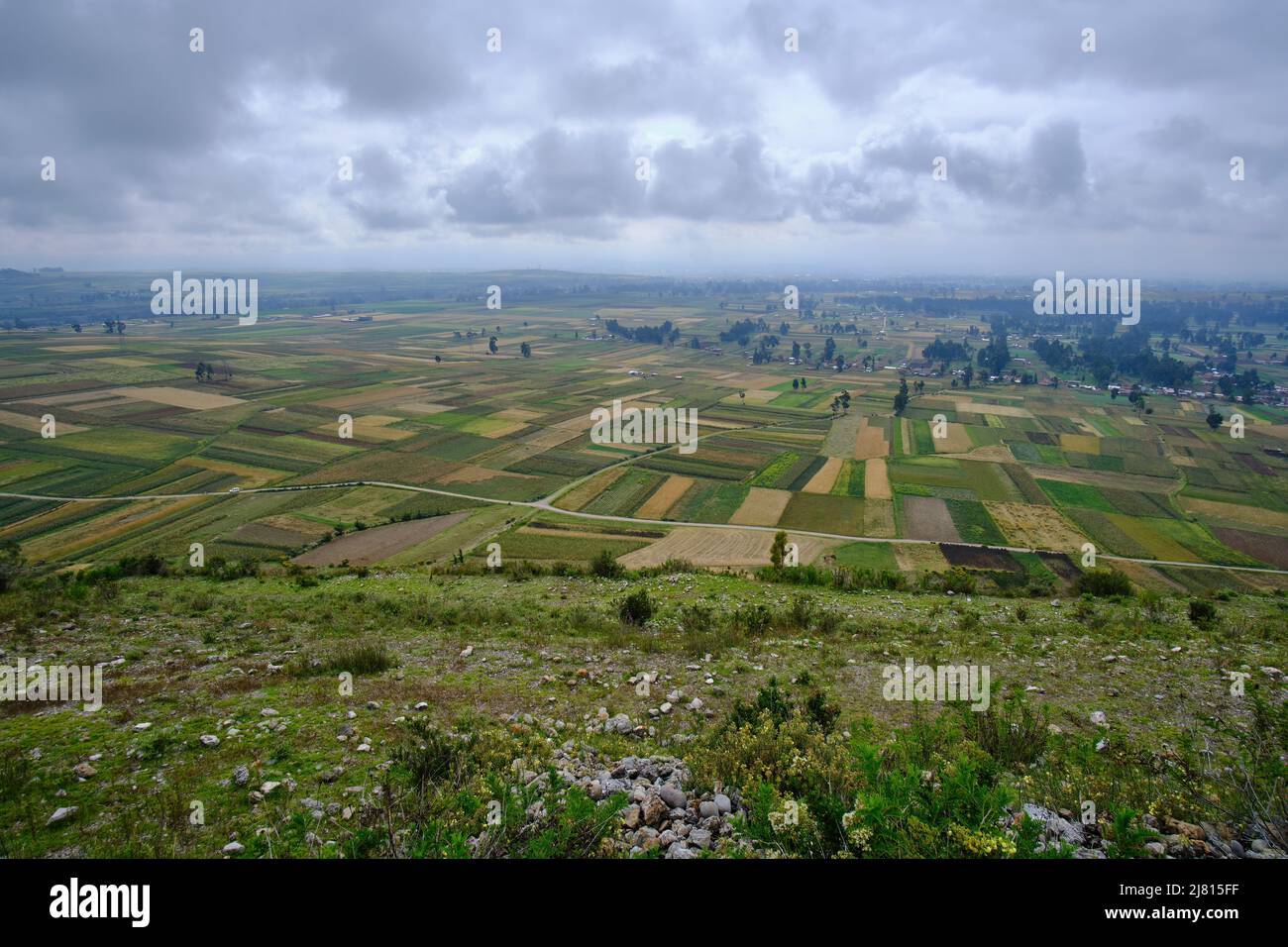 Scenario of agricultural crops in the Mantaro Valley, view from the ...