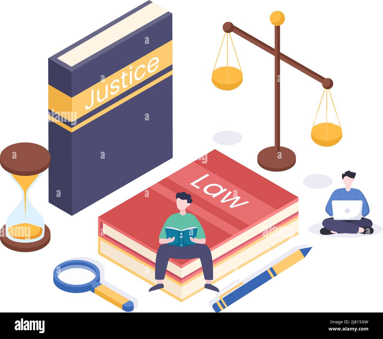 Lawyer, Attorney and Justice with Laws, Scales, Buildings, Book or ...