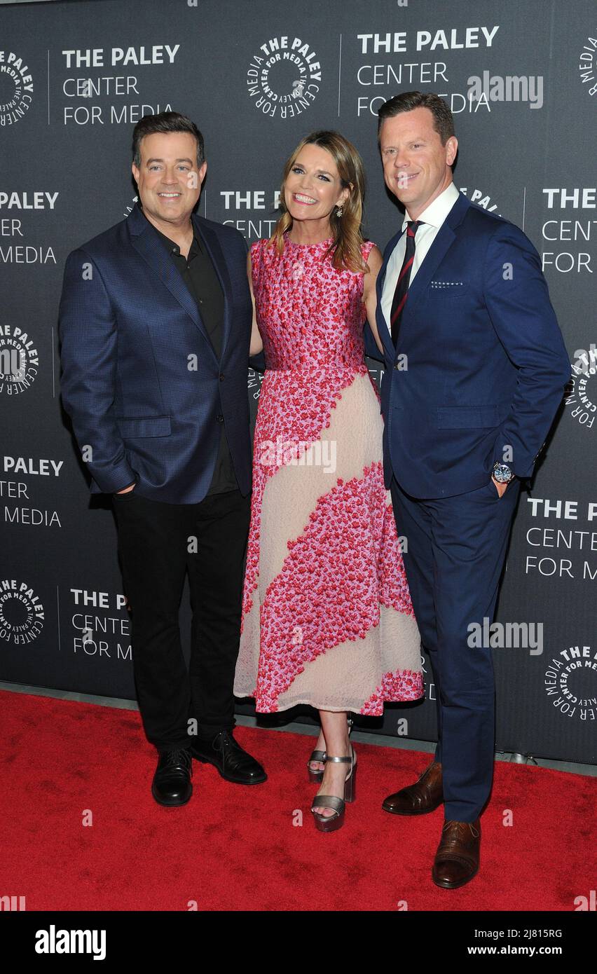 New York, USA. 11th May, 2022. L-R: Carson Daly, Savannah Guthrie and ...
