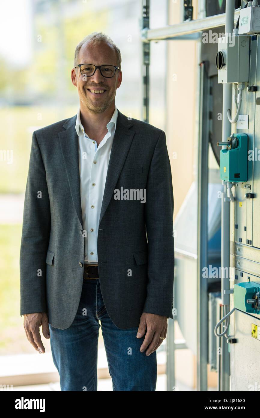 Offenburg, Germany. 02nd May, 2022. Professor Jens Pfafferott stands in ...