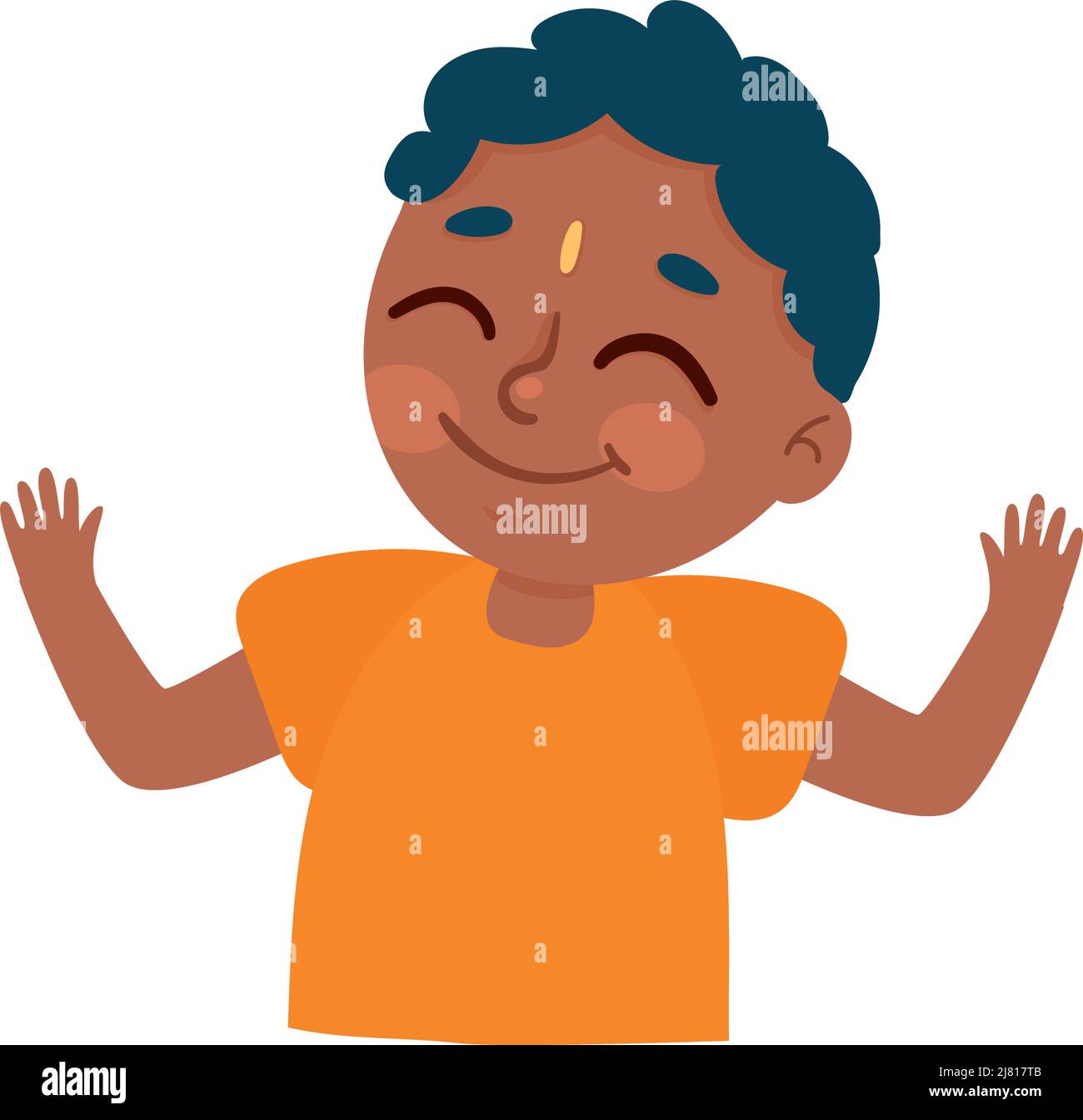 hindu little boy happy character Stock Vector Image & Art - Alamy