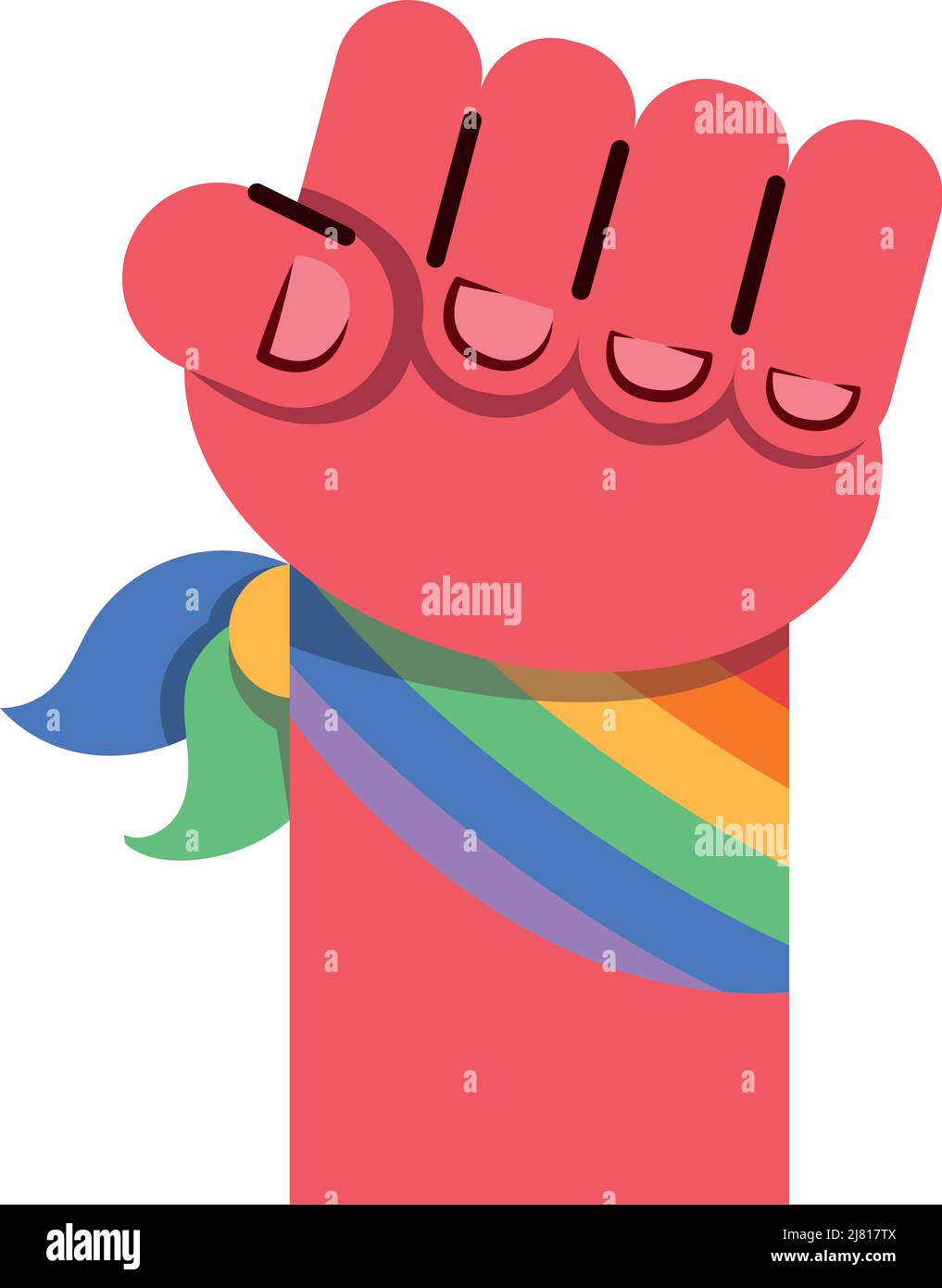 fist with lgbtq flag icon Stock Vector Image & Art - Alamy