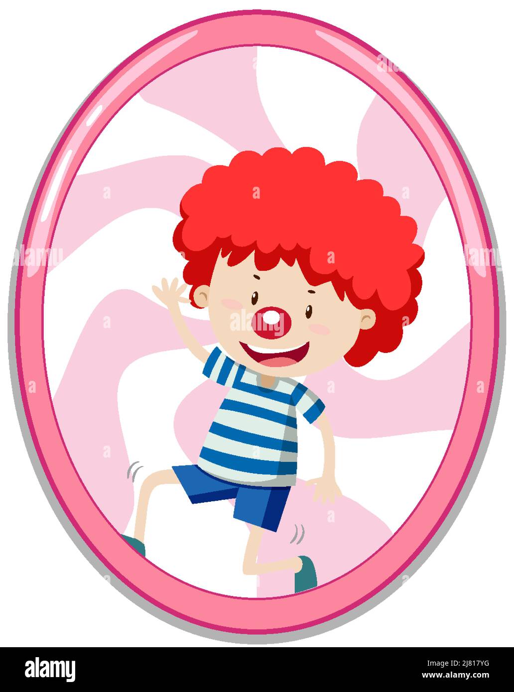 Simple cartoon character of clown boy illustration Stock Vector Image ...
