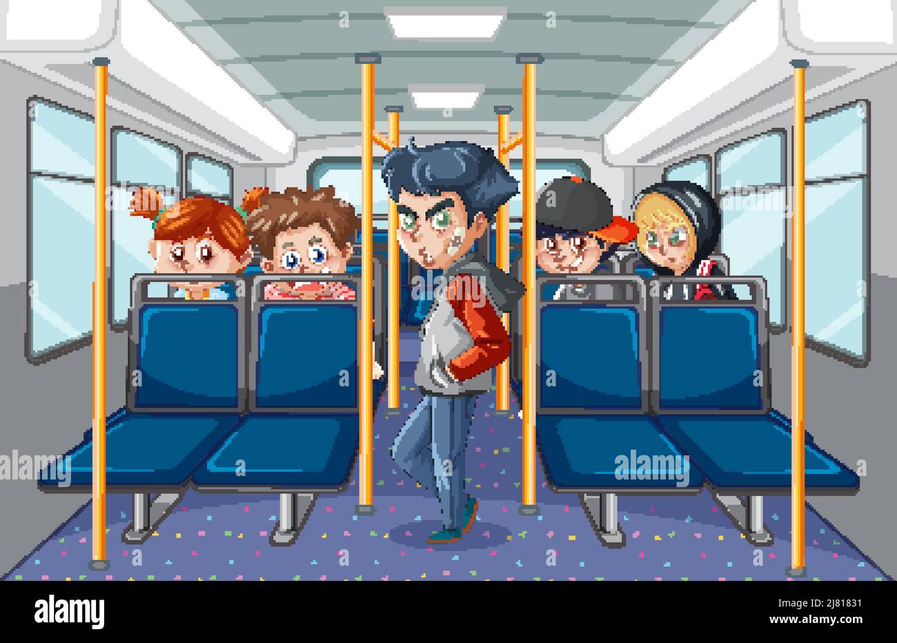 Interior train seating Stock Vector Images - Alamy