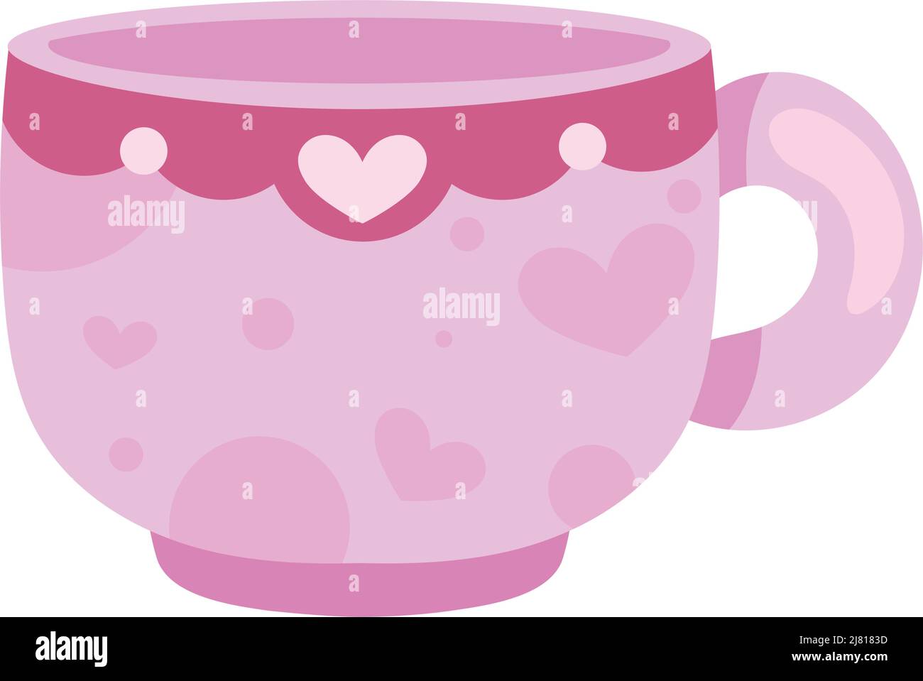 tea cup with hearts icon Stock Vector Image & Art - Alamy