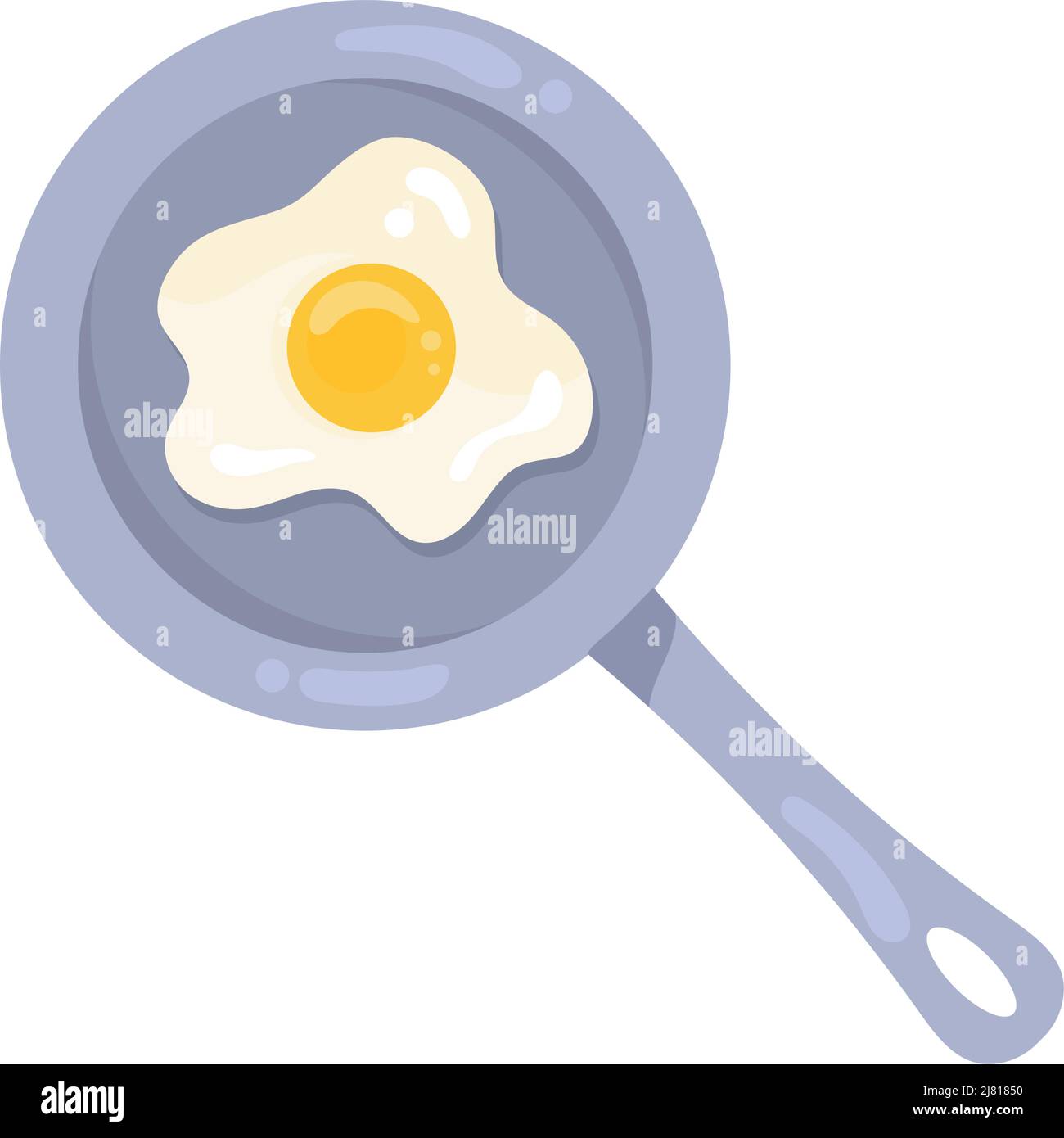pan with egg fried icon Stock Vector Image & Art - Alamy