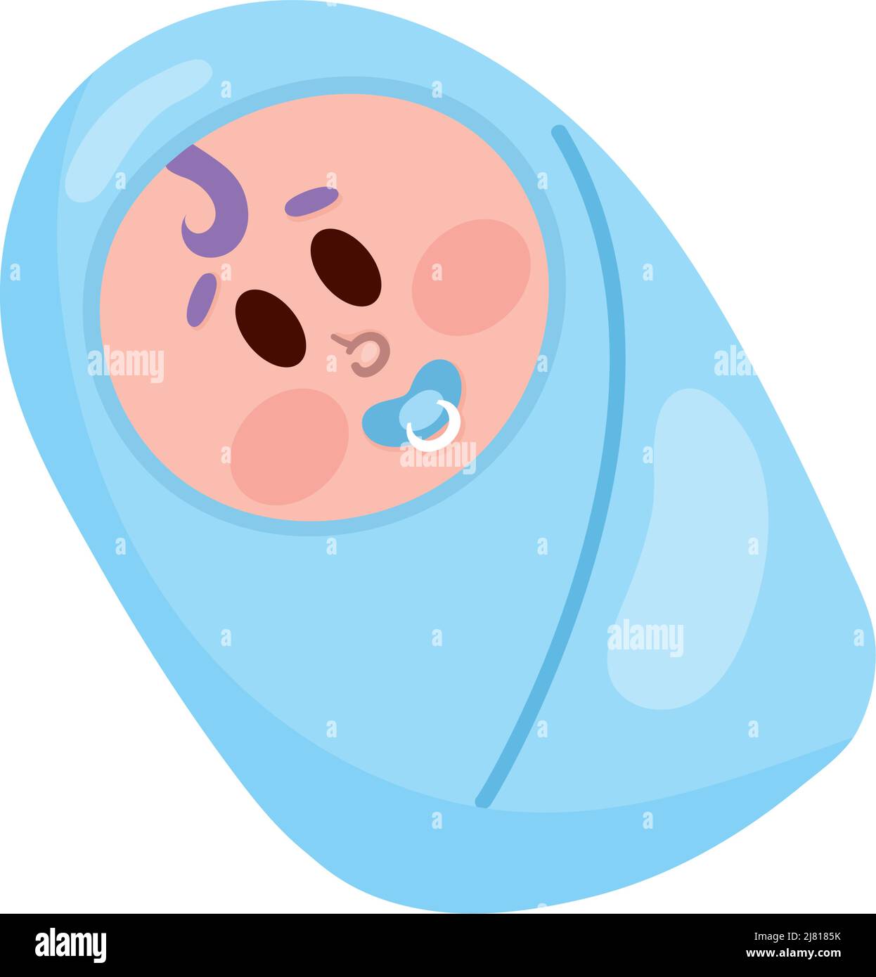 cute little baby with pacifier Stock Vector Image & Art - Alamy