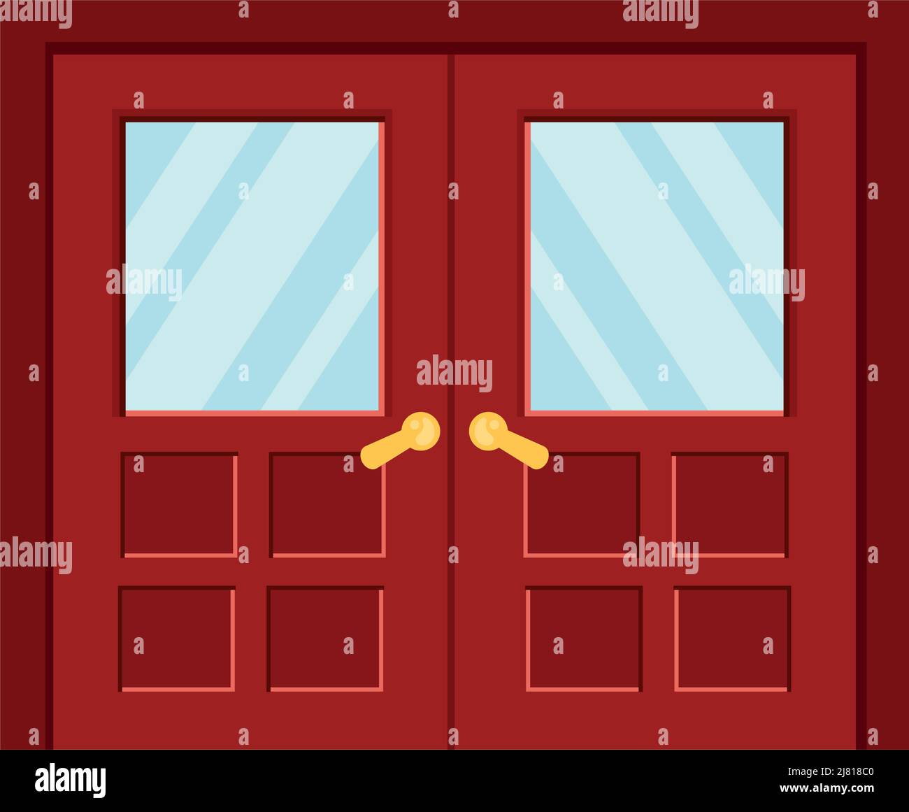 wooden door double front icon Stock Vector Image & Art - Alamy