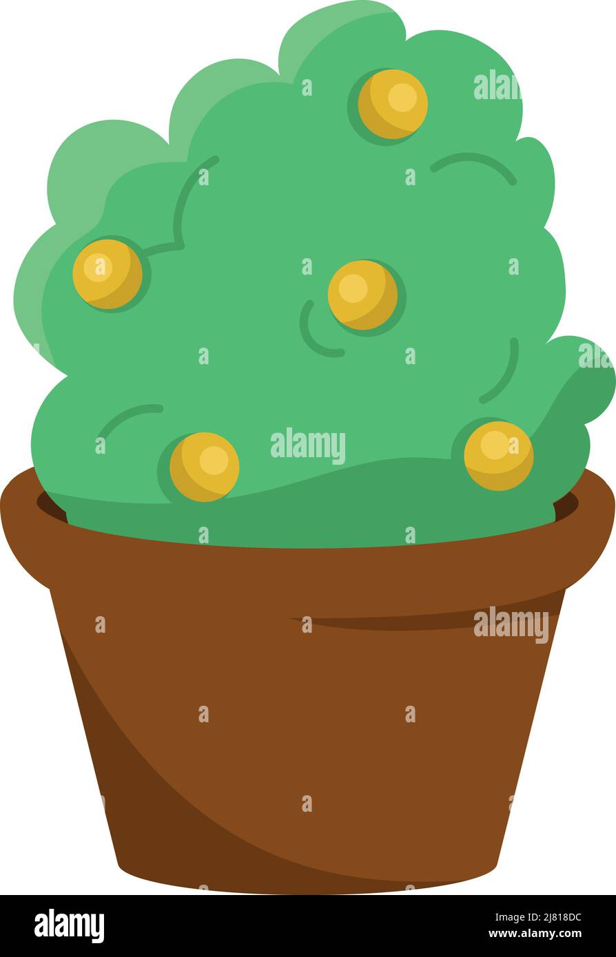 plant with fruits in pot icon Stock Vector Image & Art - Alamy