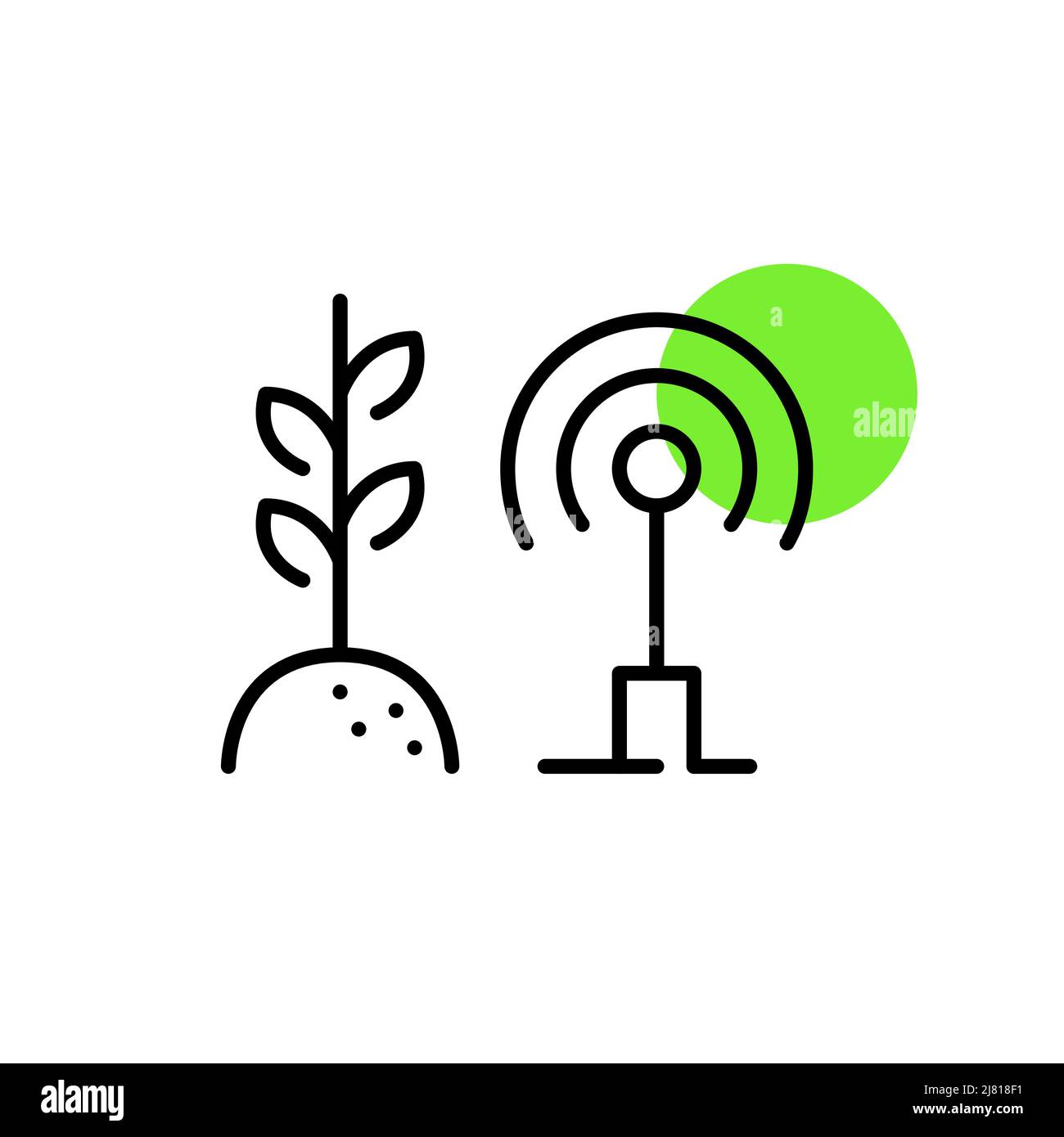 Remote control sensor for smart farming. Pixel perfect, editable stroke ...