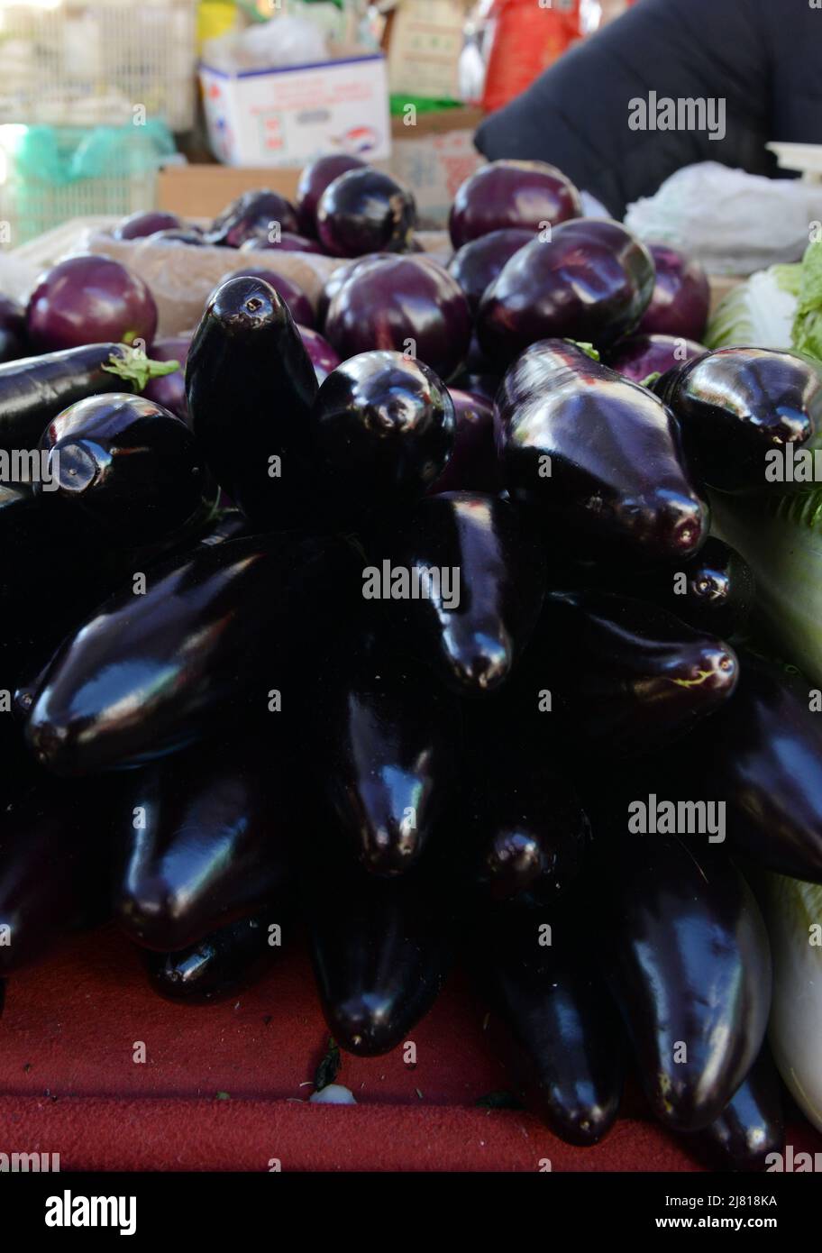 A large colorful fresh produce market in chaoyangmen, Beijing, China ...