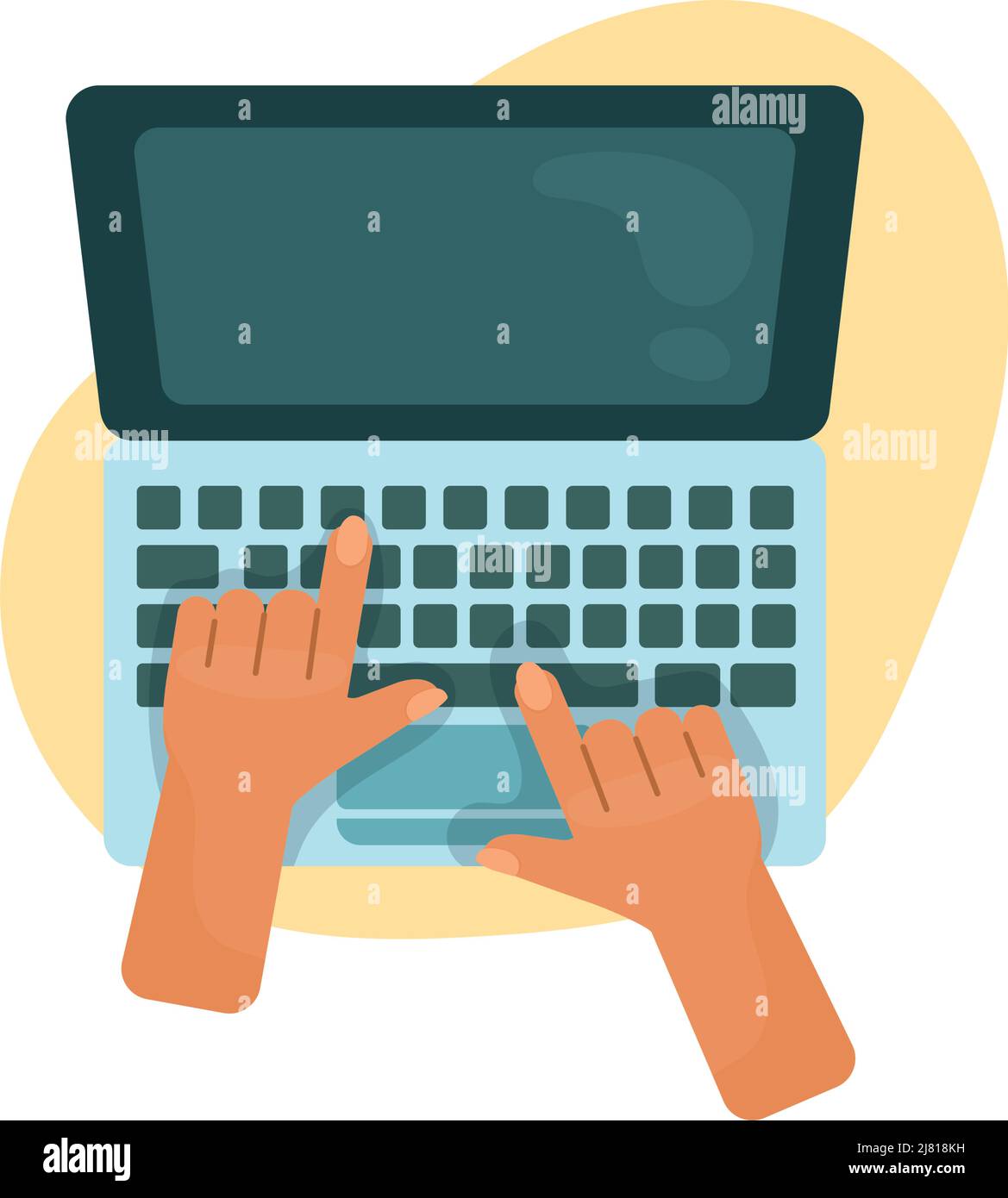 hands typing in laptop icon Stock Vector Image & Art - Alamy