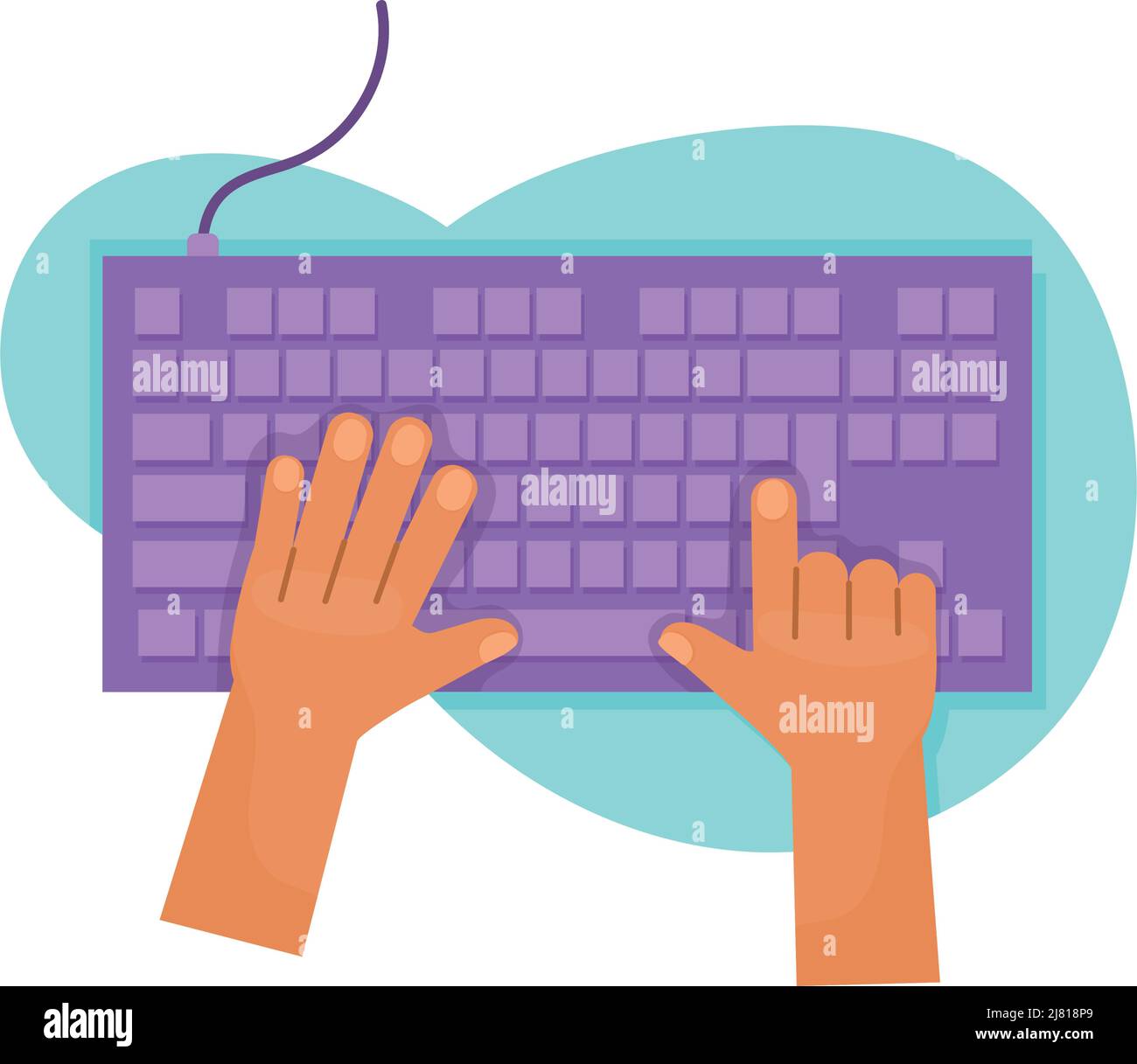 hands typing keyboard working icon Stock Vector Image & Art - Alamy