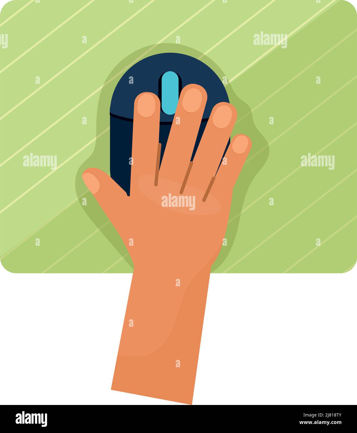 hand using mouse device isolated icon Stock Vector Image & Art - Alamy