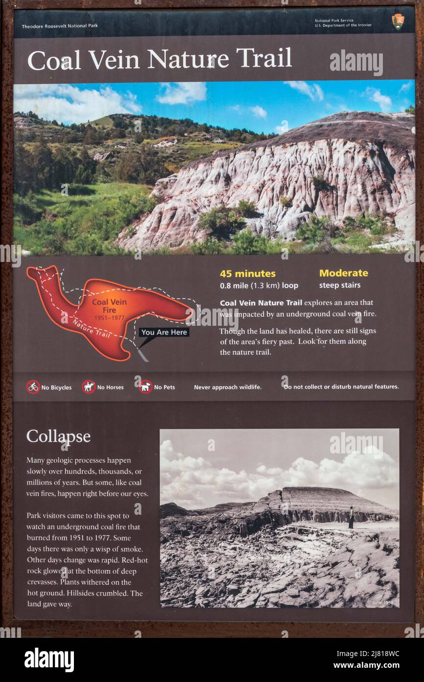 Theodore Roosevelt NP, ND, USA - July 6, 2021: The Cole Vein Nature ...