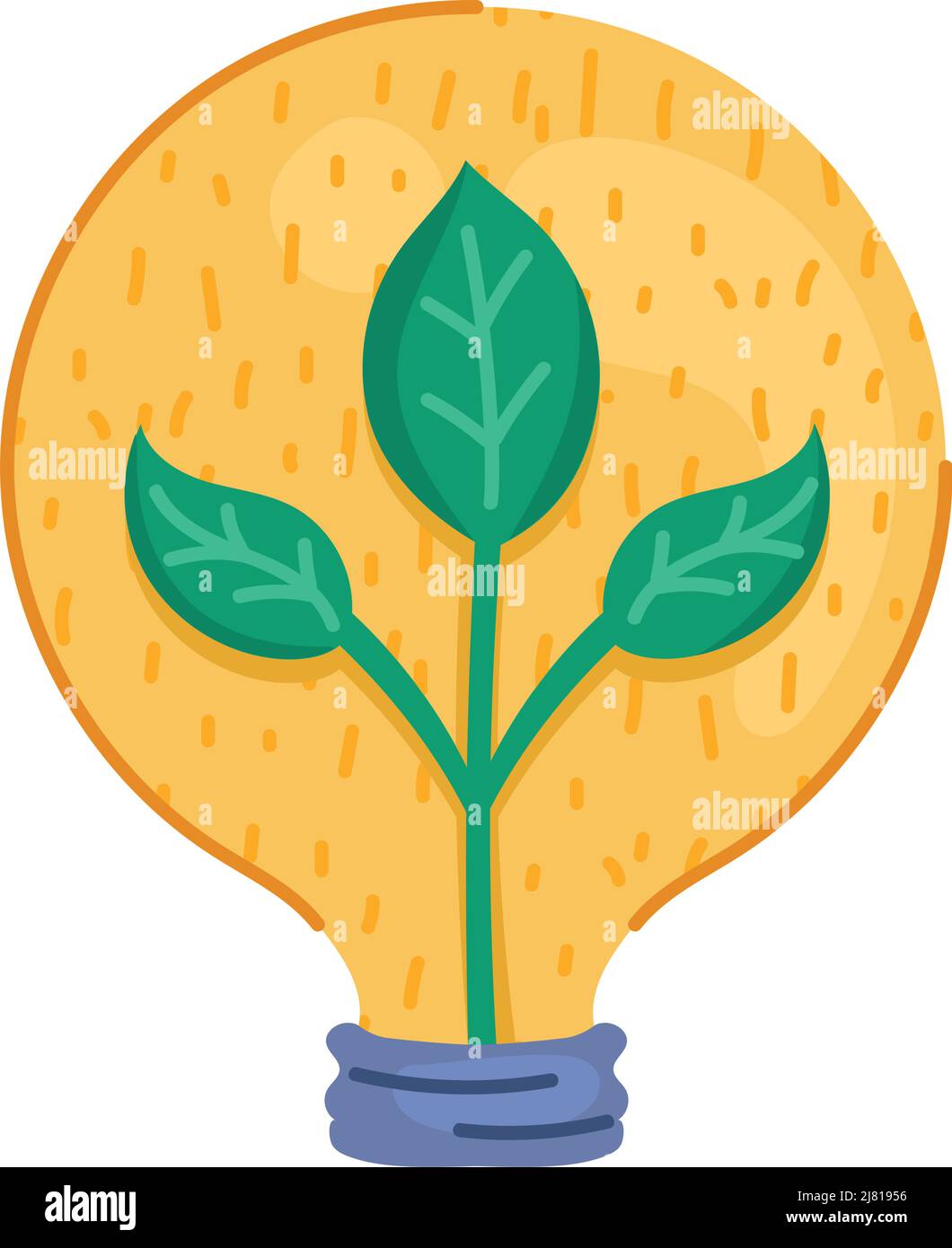 plant in bulb energy icon Stock Vector Image & Art - Alamy