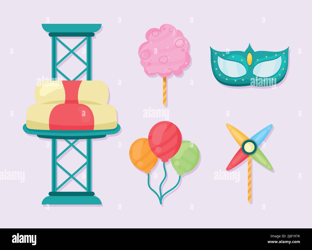 set of amusement park designs Stock Vector Image & Art - Alamy