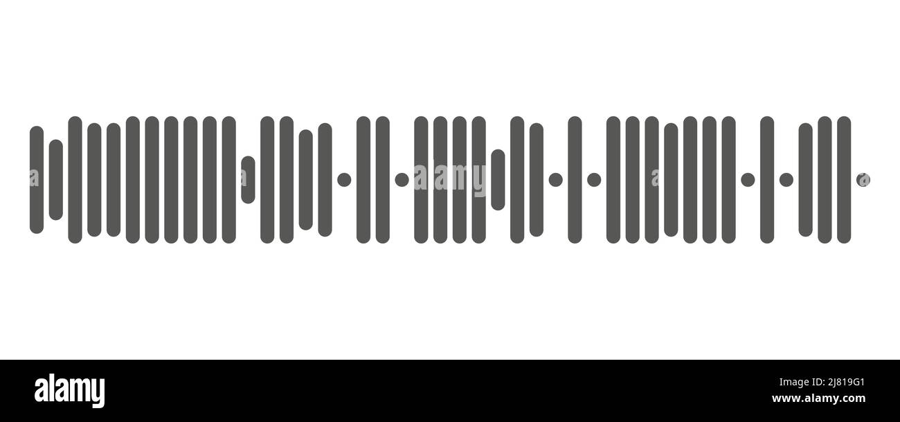 Recording of audio message template. UI element of audio record for ...