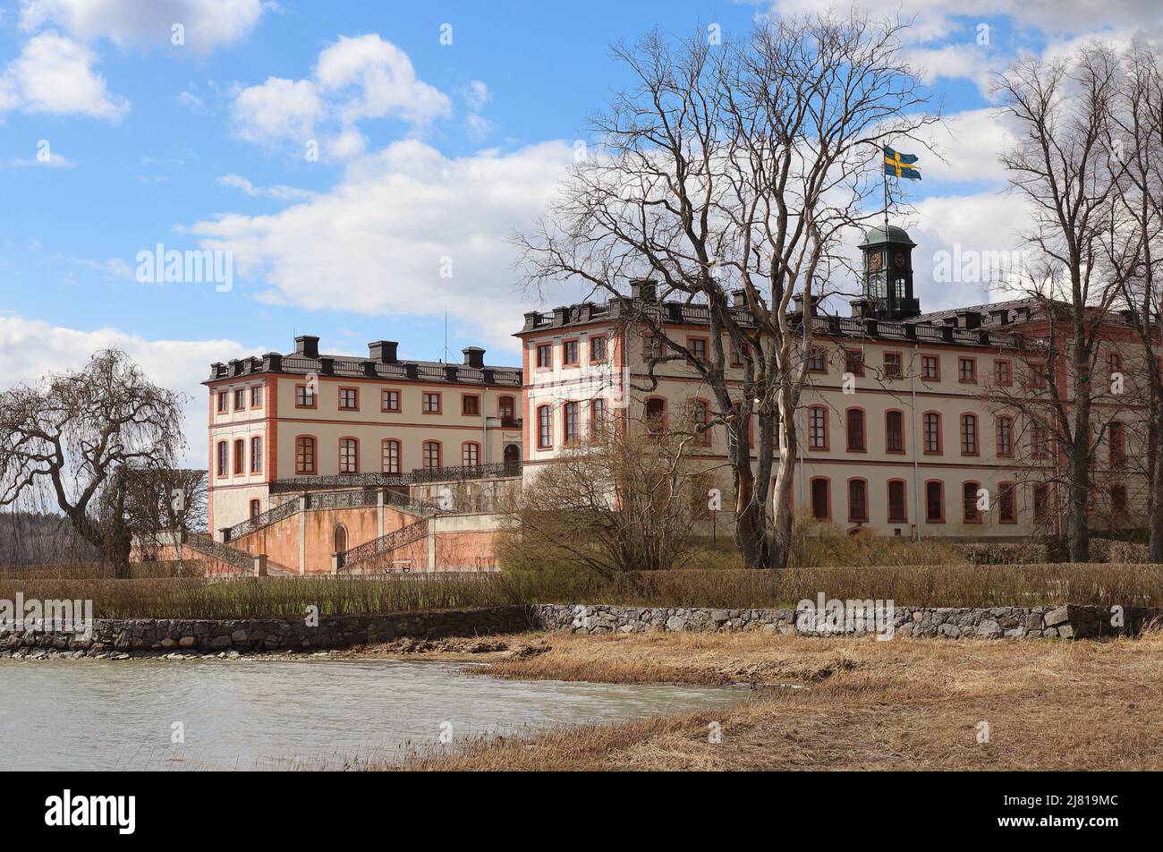 Exterior view of the Tullgarns castle located in the Swedish province ...