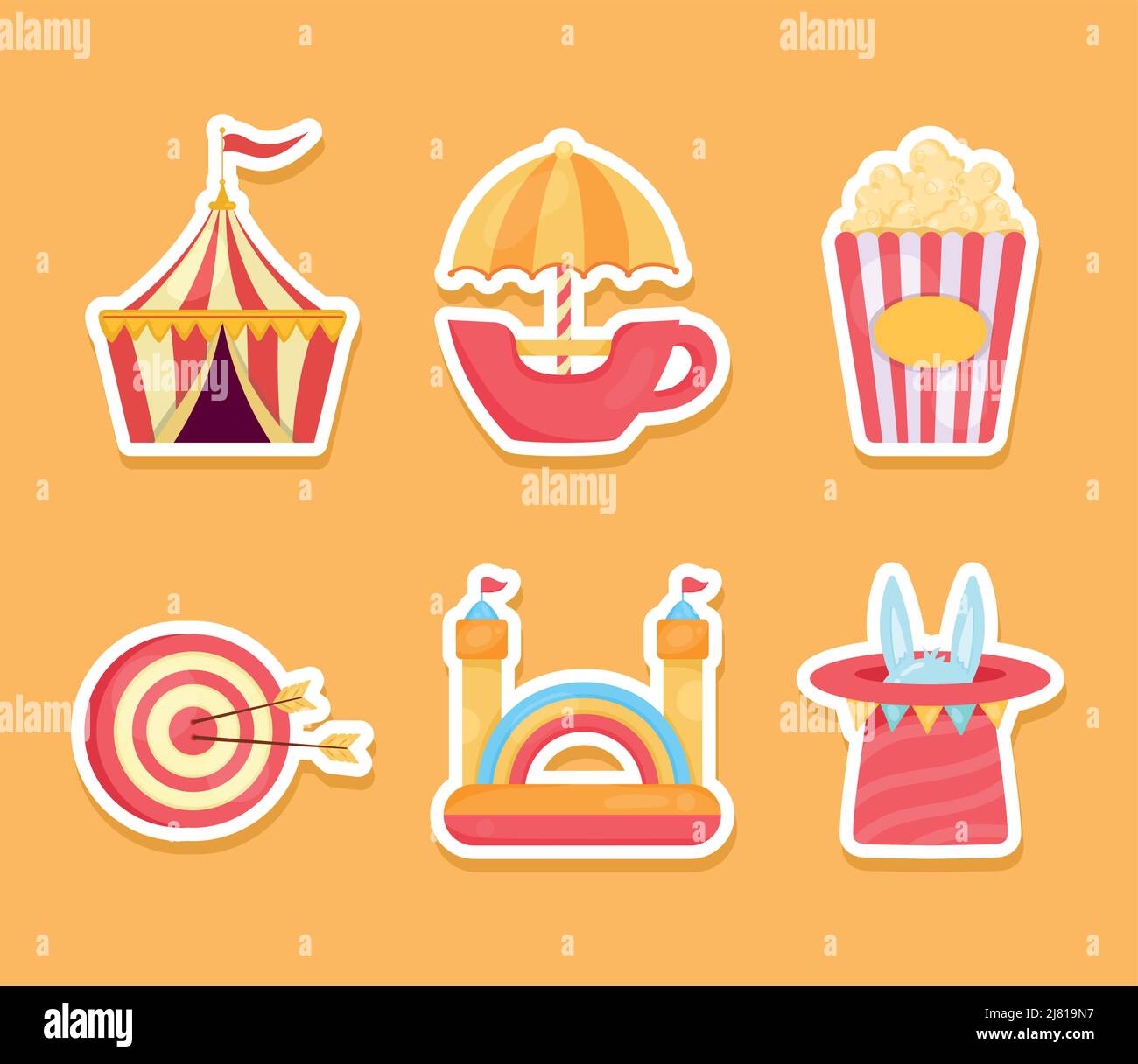 set of amusement park icons Stock Vector Image & Art - Alamy