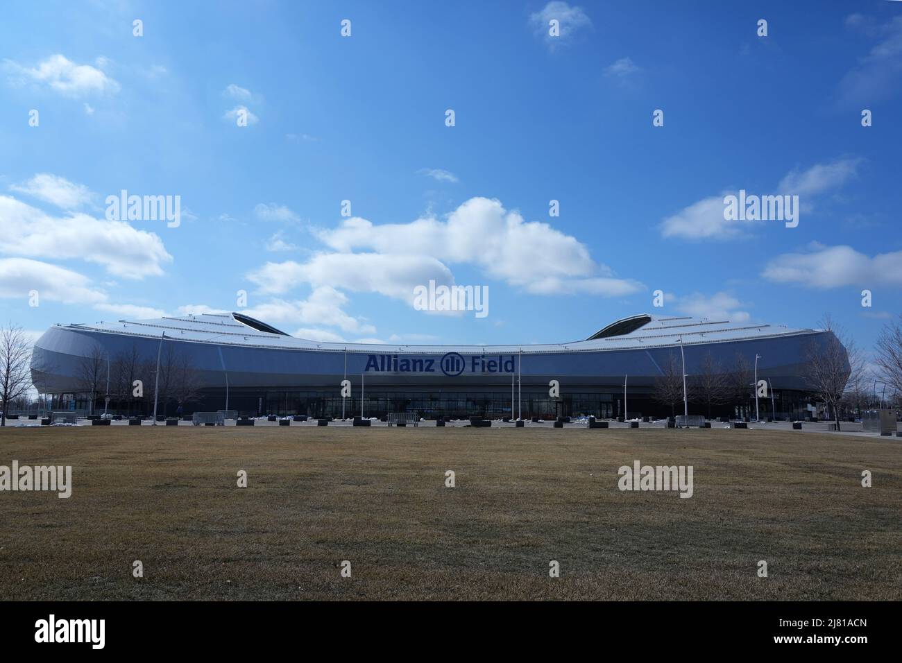 An aerial view of Allianz Field, Saturday, Apr. 2, 2022, in Saint Paul ...