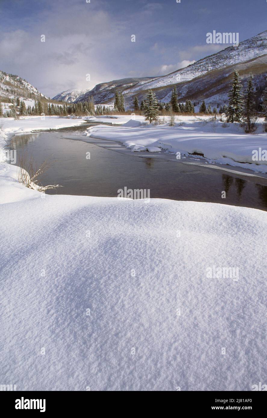 Crystal River, White River National Forest, Colorado, USA Stock Photo ...