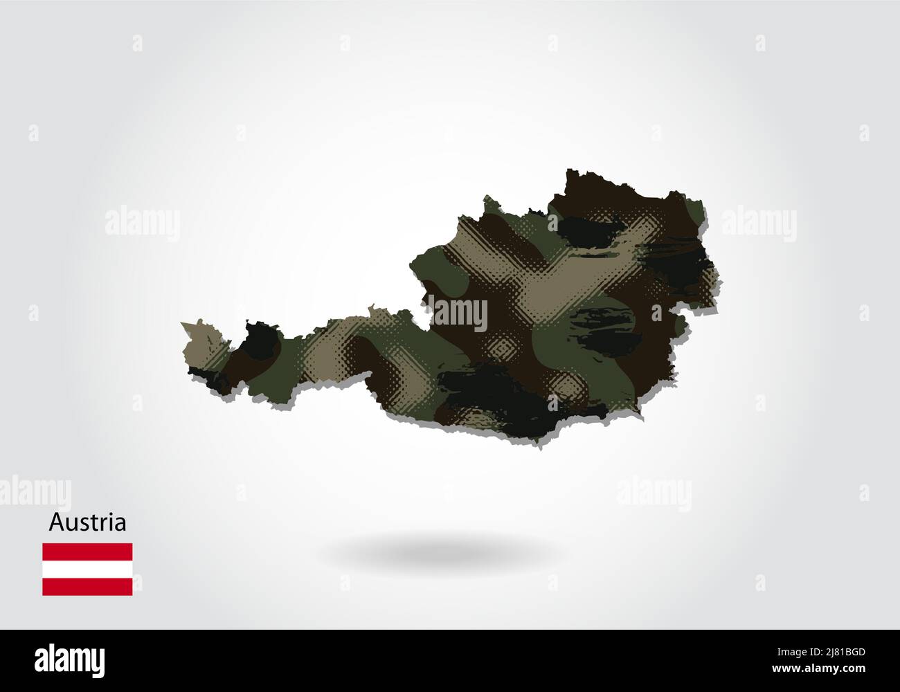 austria map with camouflage pattern, Forest / green texture in map ...
