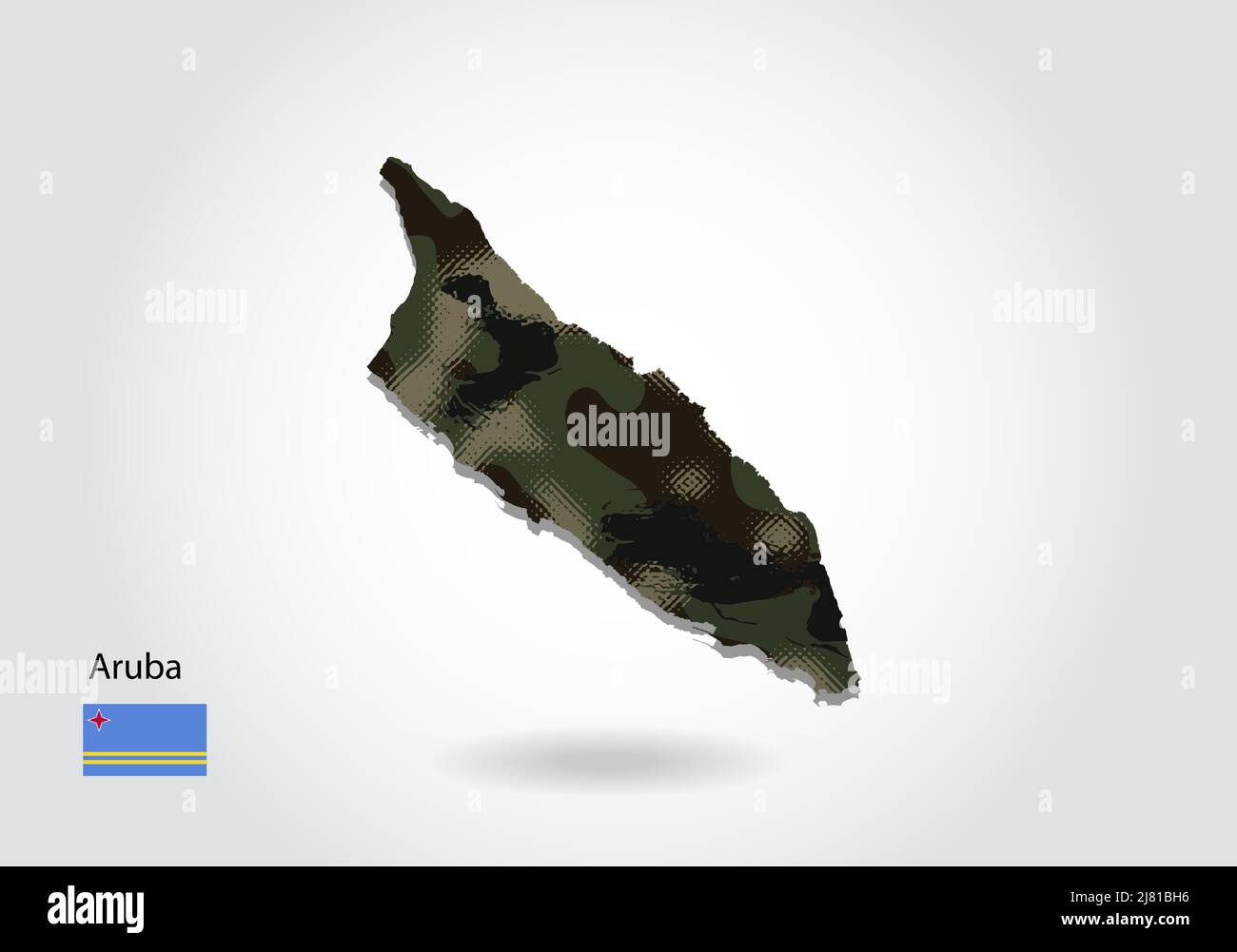 aruba map with camouflage pattern, Forest / green texture in map ...
