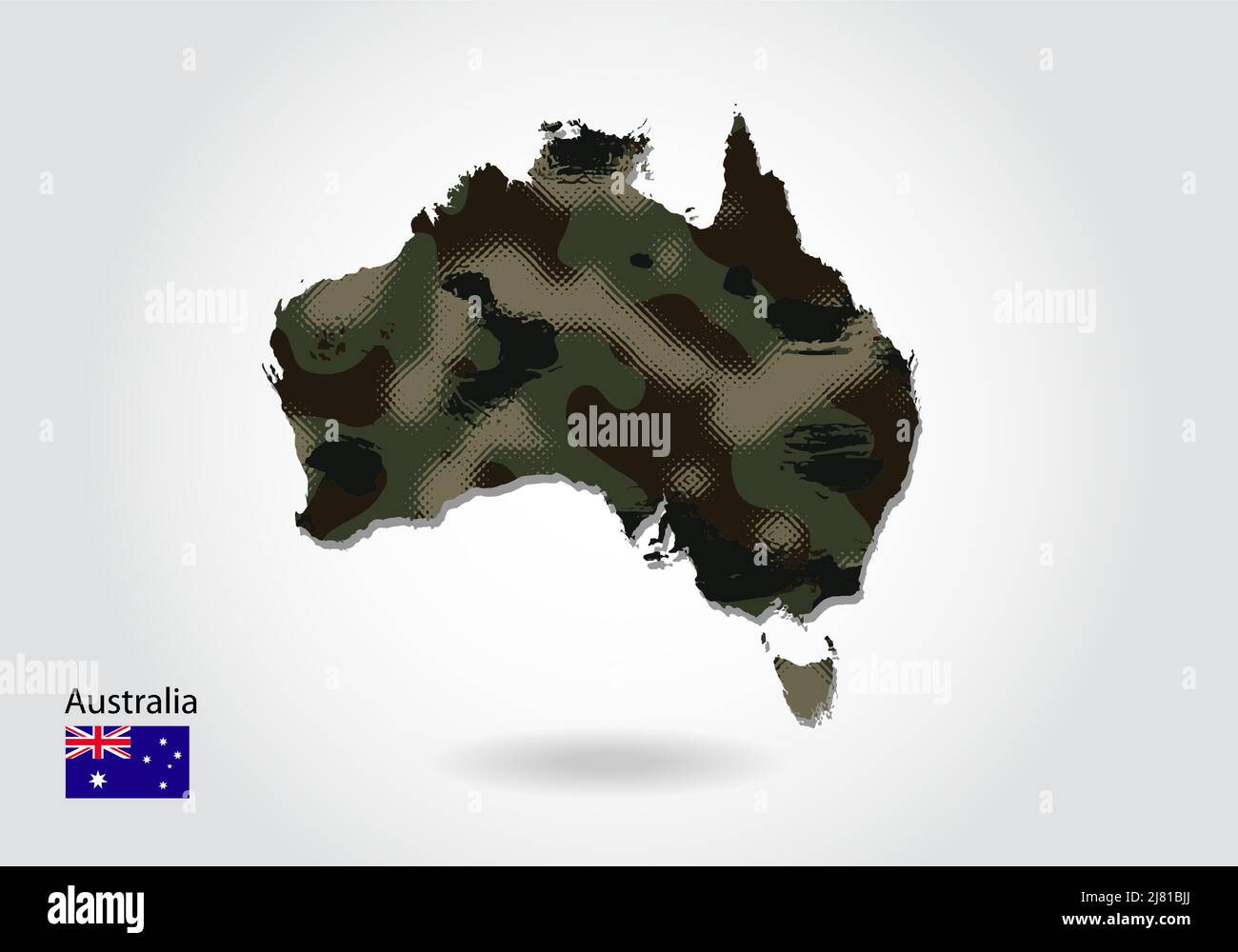 australia map with camouflage pattern, Forest / green texture in map ...