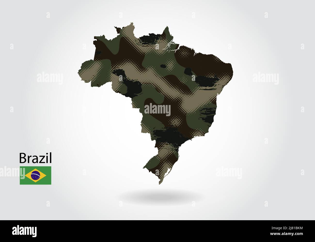 brazil map with camouflage pattern, Forest / green texture in map ...