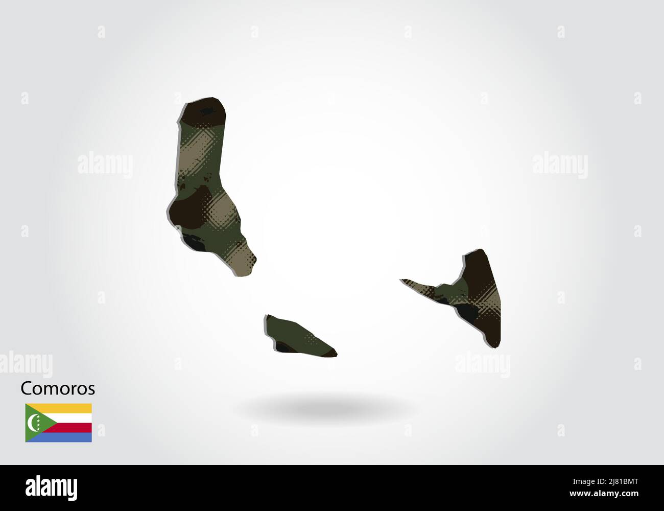 comoros map with camouflage pattern, Forest - green texture in map ...