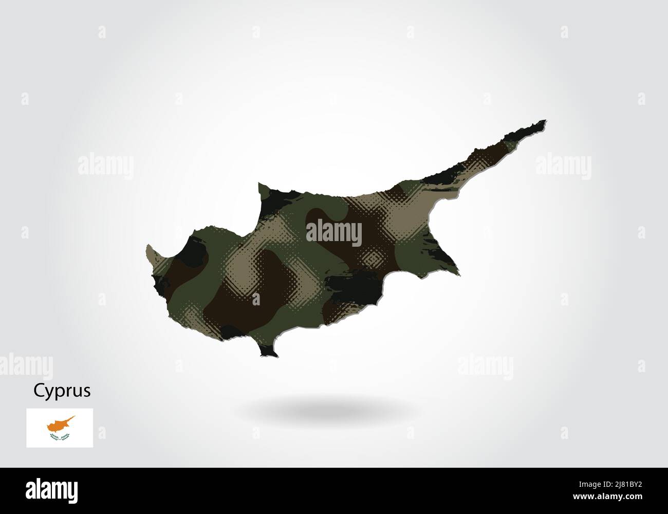 cyprus map with camouflage pattern, Forest - green texture in map ...